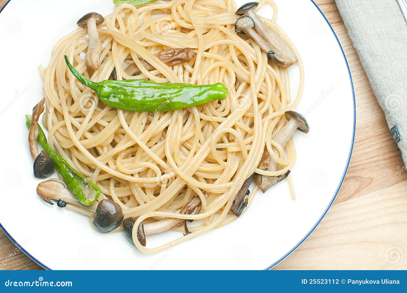 Asian style pasta stock photo. Image of table, shishito - 25523112