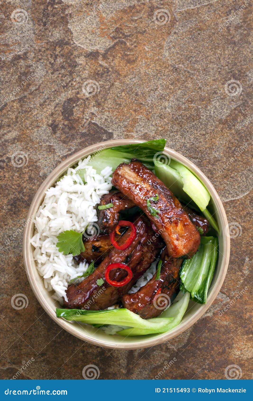 Asian Style Pork Ribs stock image. Image of overhead - 21515493