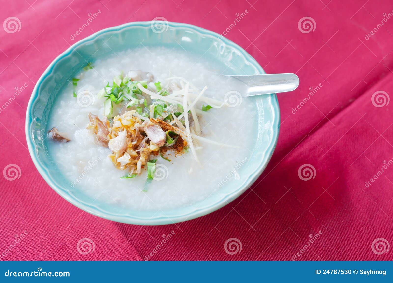 Asian style of rice gruel stock photo. Image of cooking - 24787530
