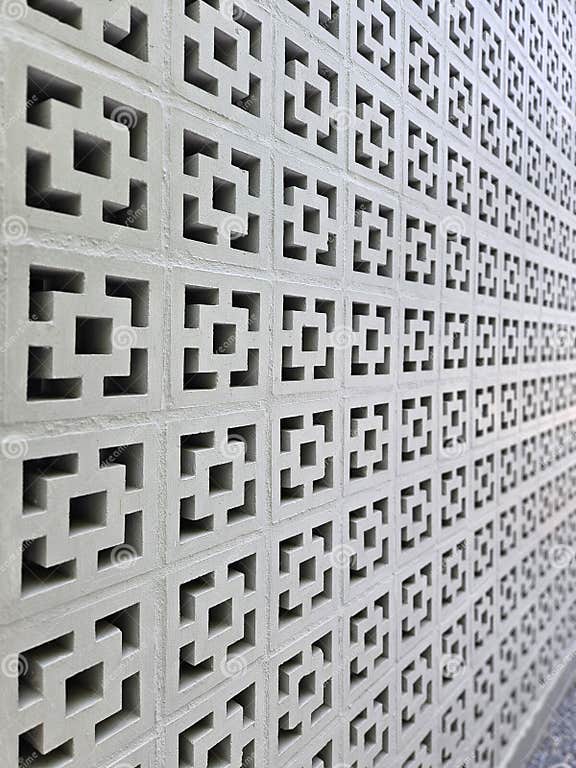 Asian Style White Color Wind Brick Box Pattern and Texture Stock Photo ...
