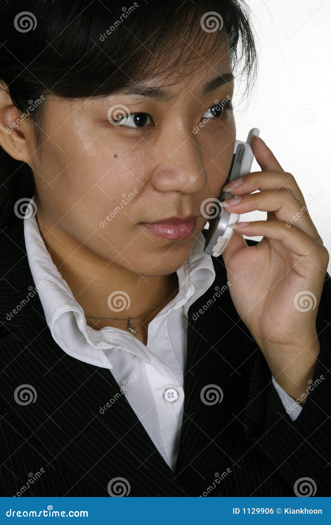 Asian Support Person stock photo. Image of computer, call - 1129906