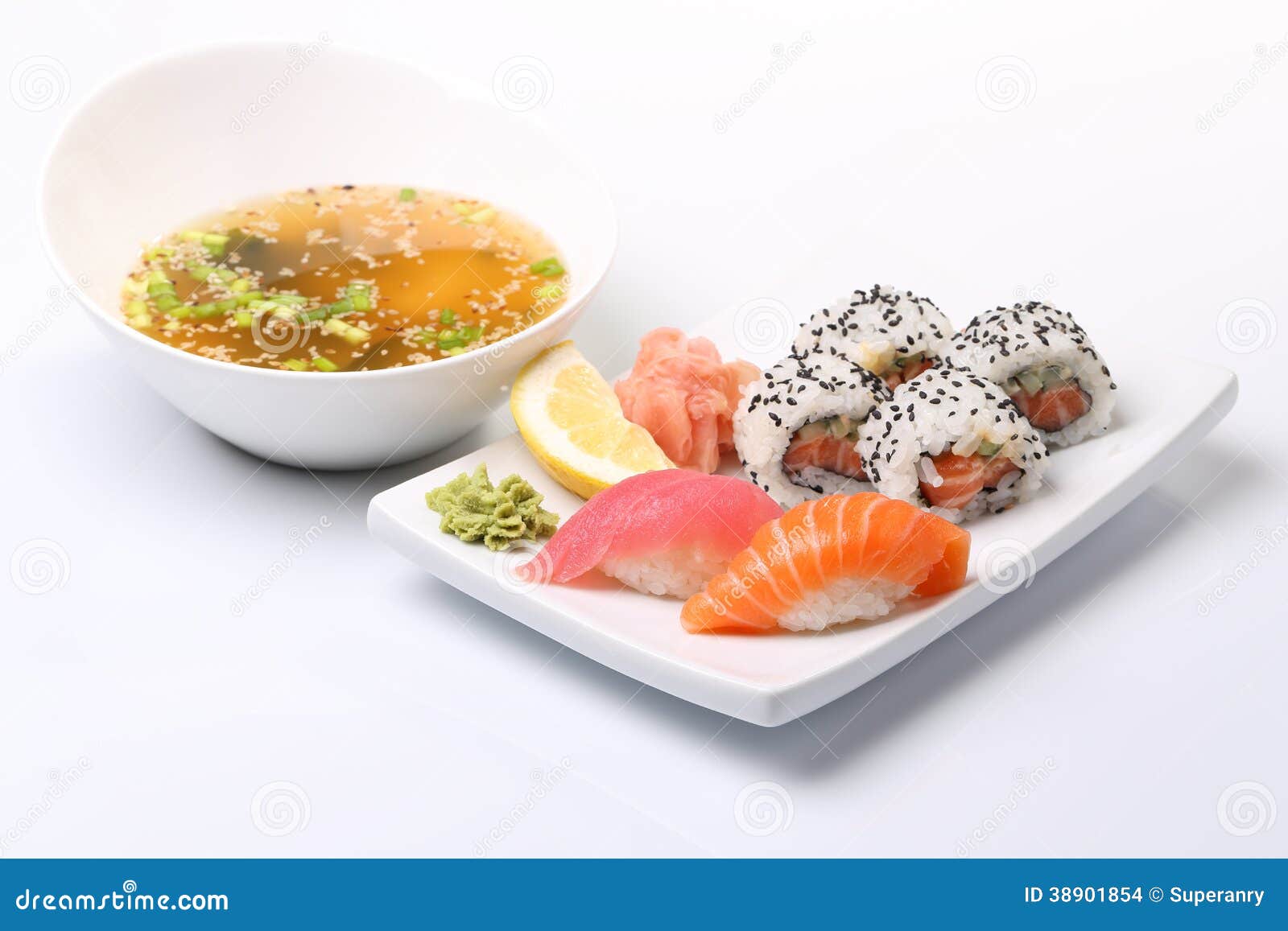 Asian sushi lunch stock photo. Image of diet, salmon - 38901854