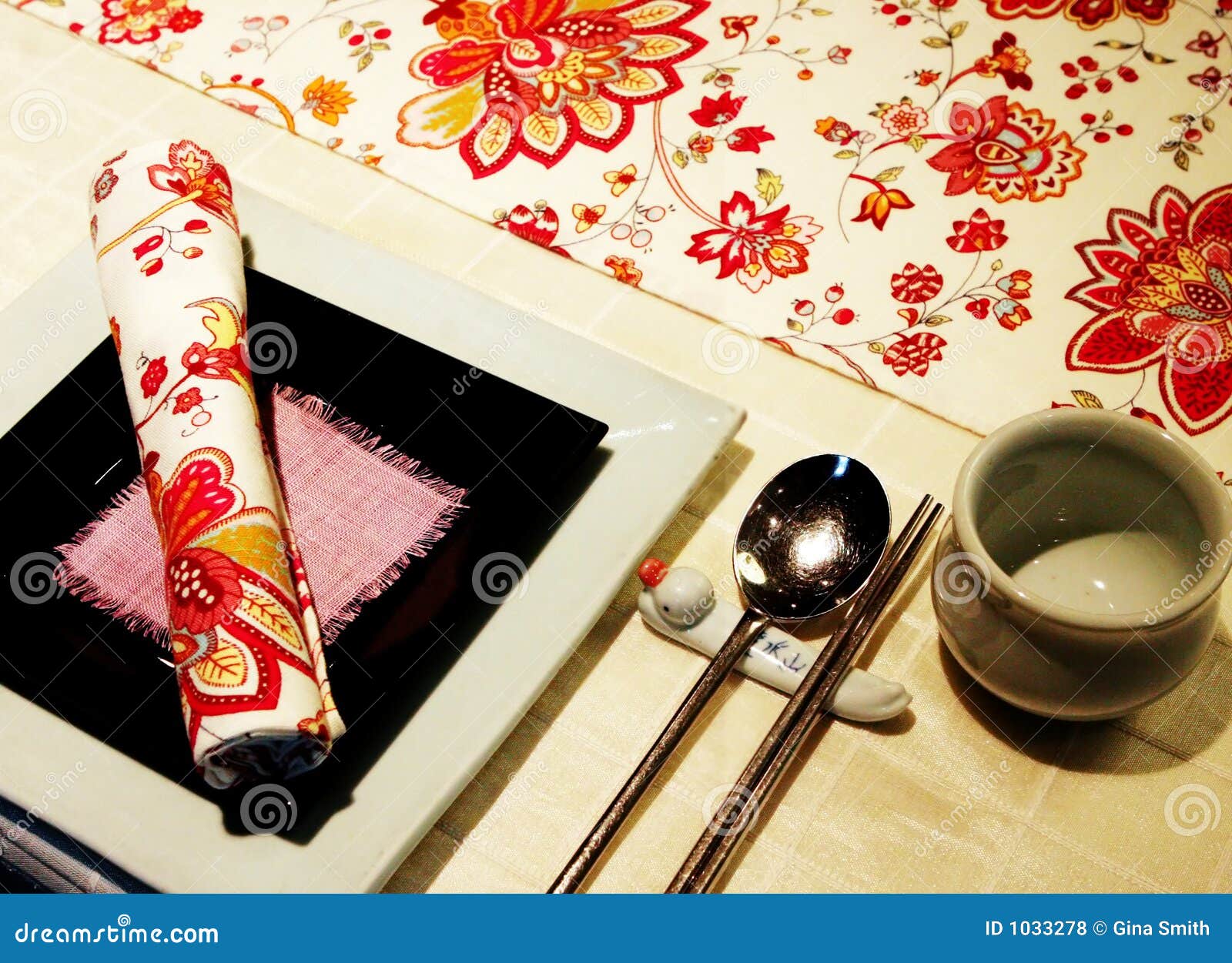 Asian table setting stock photo. Image of living, luxury - 1033278