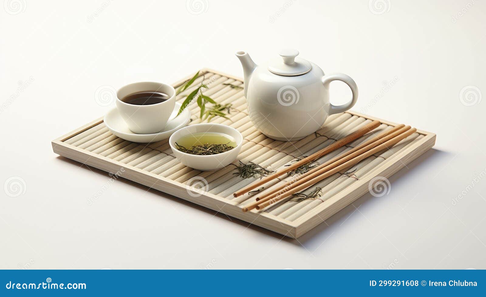 Asian Tea Concept, White Cups of Tea, Teapot, Tea Set Stock ...