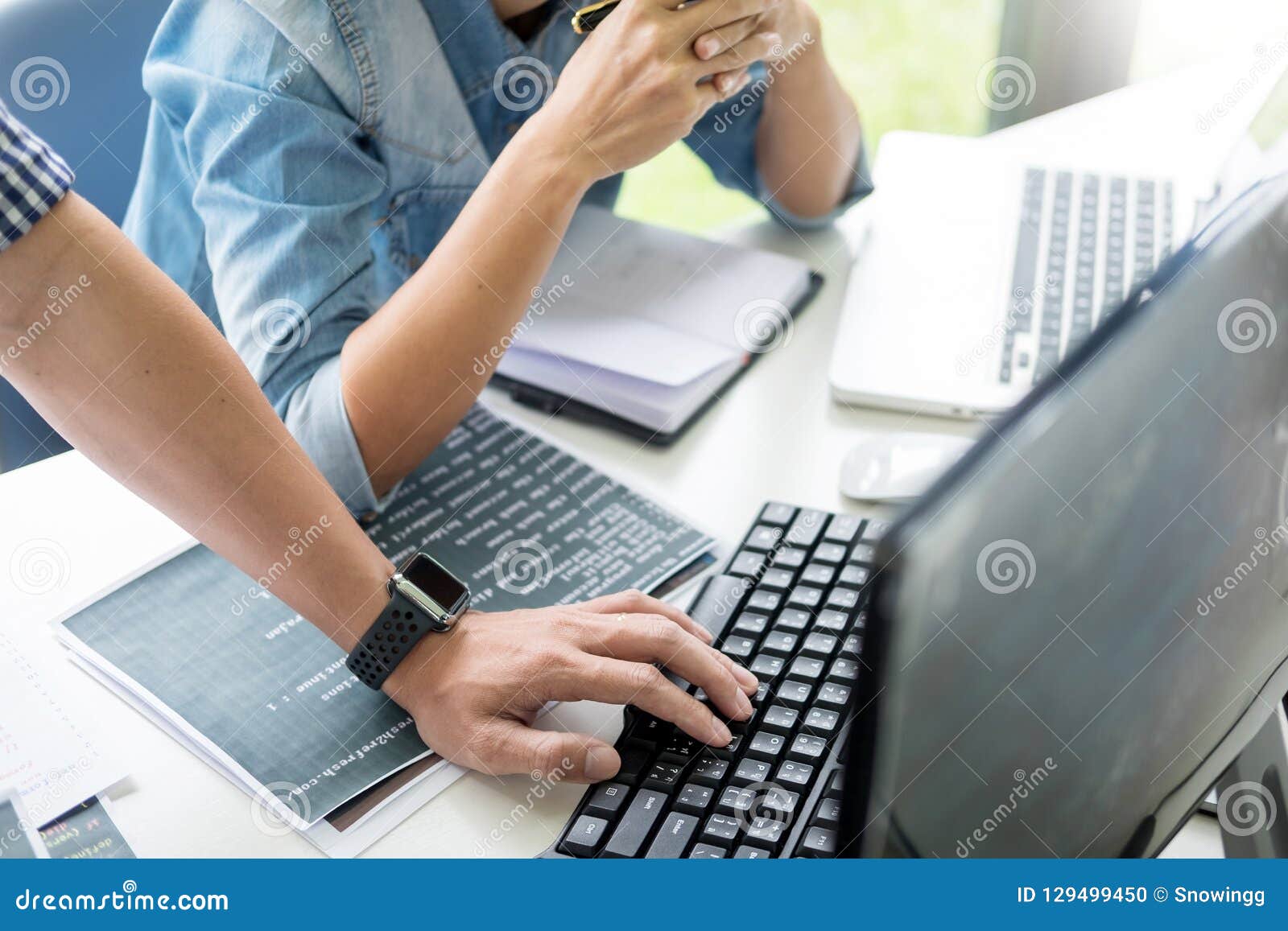 Asian Team Outsource Developer Looking Screen Programming Code W Stock ... Asian Team Outsource Developer Looking Screen Programming Code W Stock ...