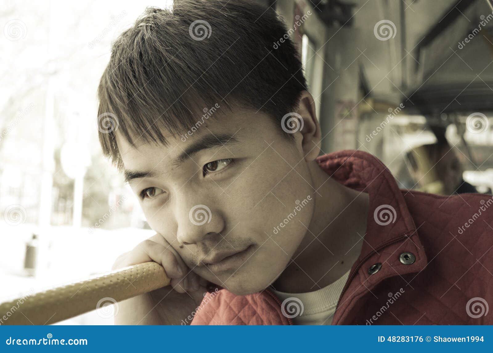 Asian teenage boy staring stock photo. Image of happy - 48283176