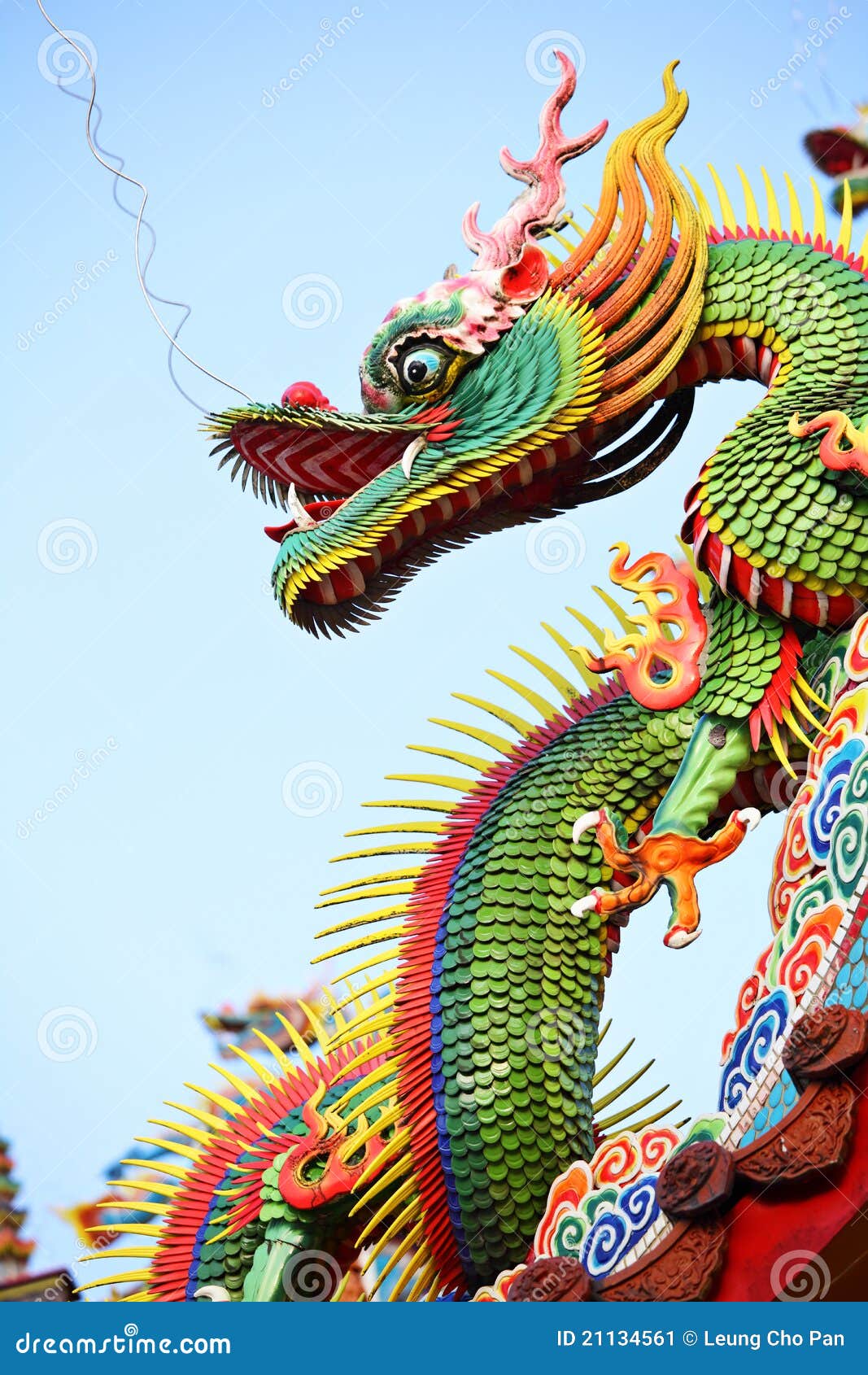 Asian temple dragon stock image. Image of religious, religion - 21134561