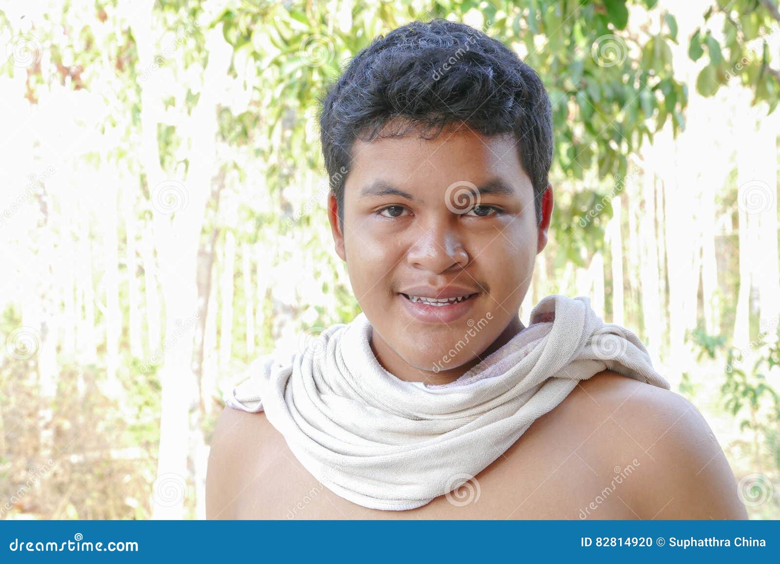 Asian Thai man face stock photo. Image of human, real - 82814920