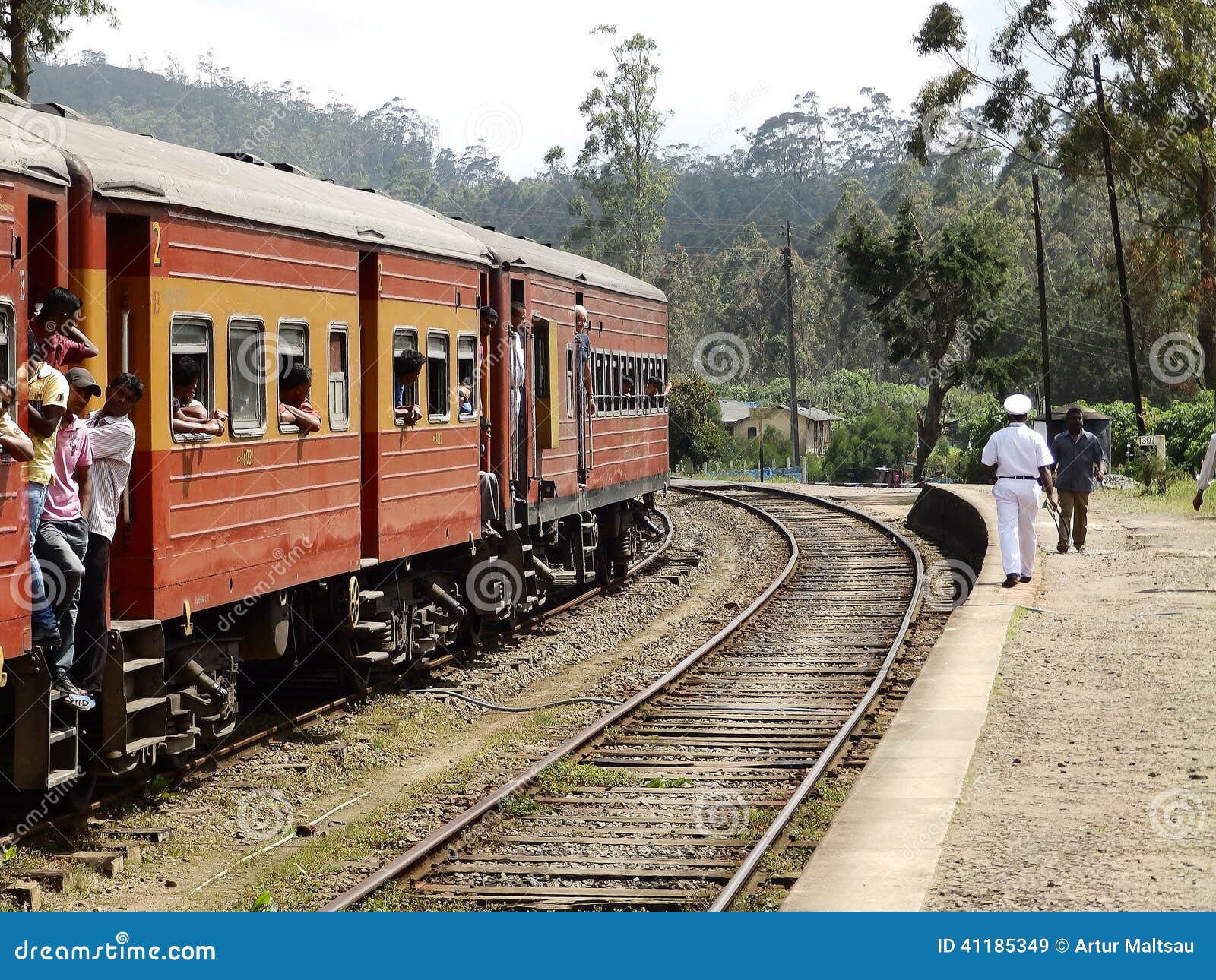 Asian Third-class Passengers in the Red Train. Sri Editorial Stock ...