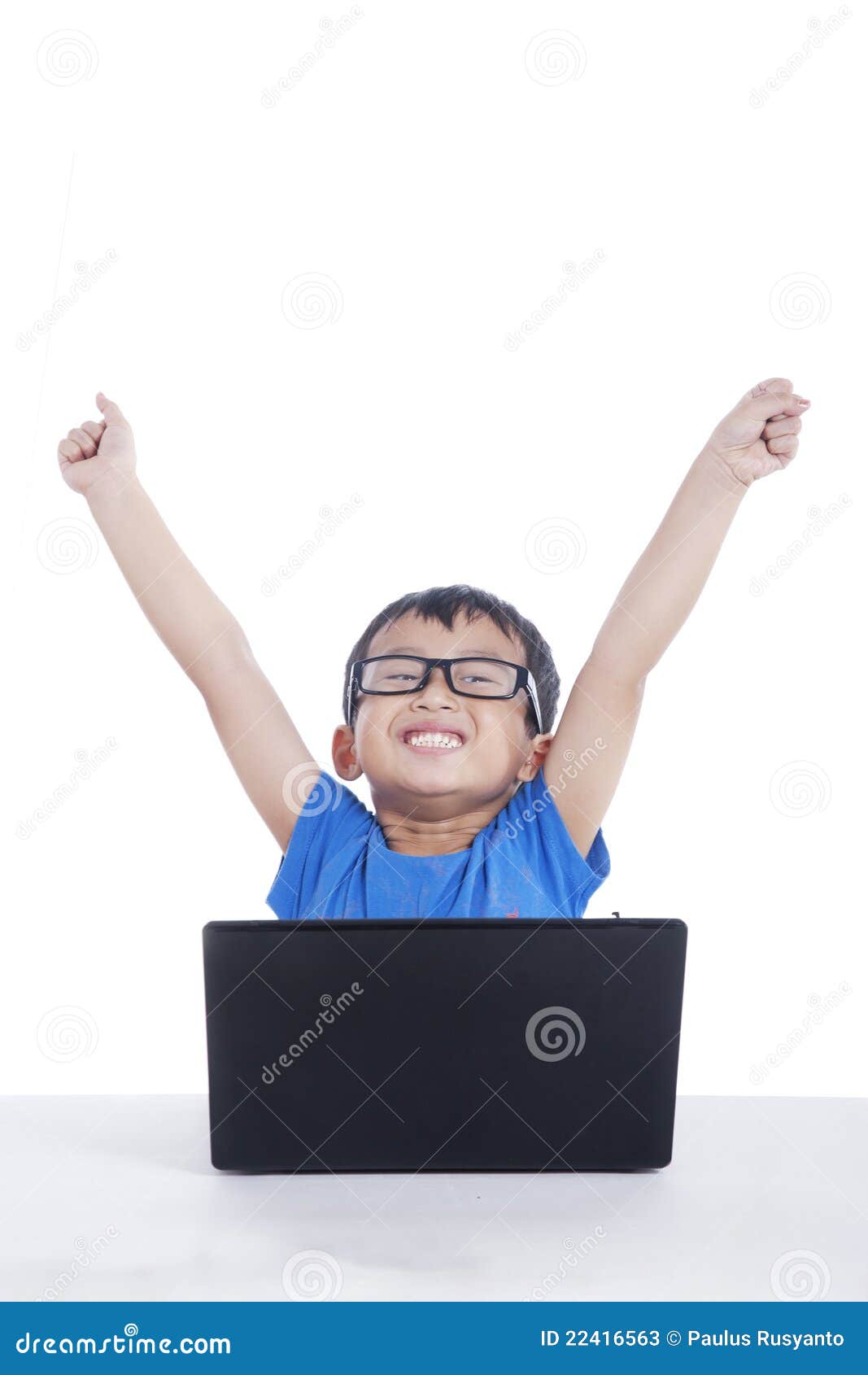 Asian Toddler with Laptop Using Laptop Stock Image - Image of ...