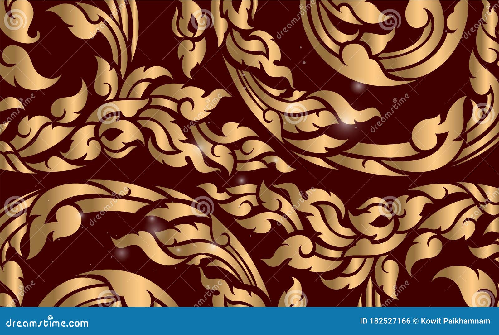 Thai Traditional Design, Thai Background Stock Vector - Illustration of ...