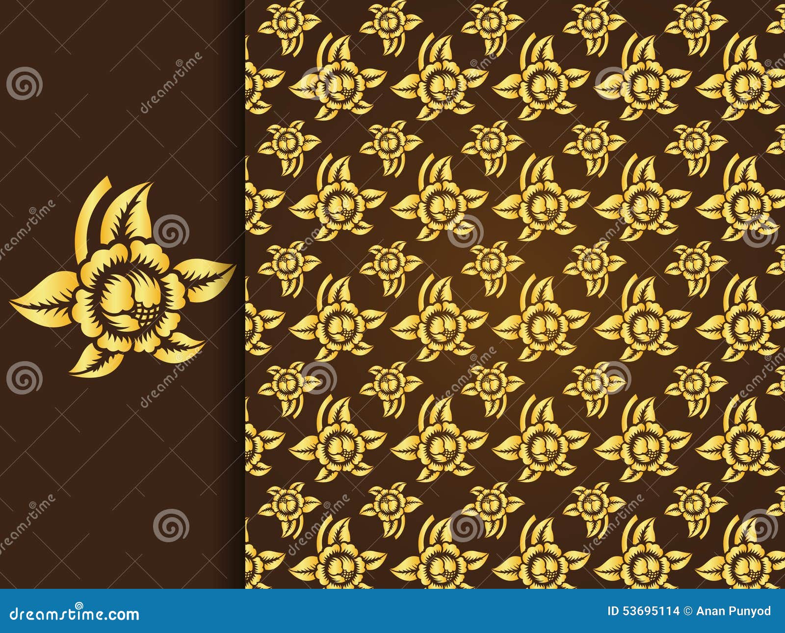 Asian Traditional Art Design Vector, Thai Traditional Background ( Lai ...