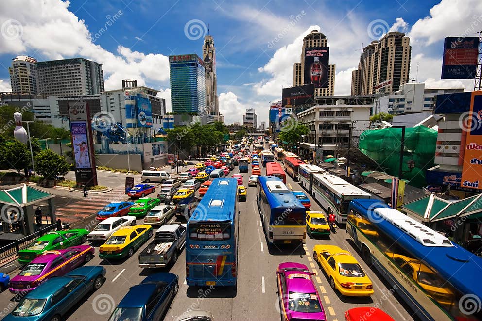 Asian traffic editorial photography. Image of modern, holiday - 8424652