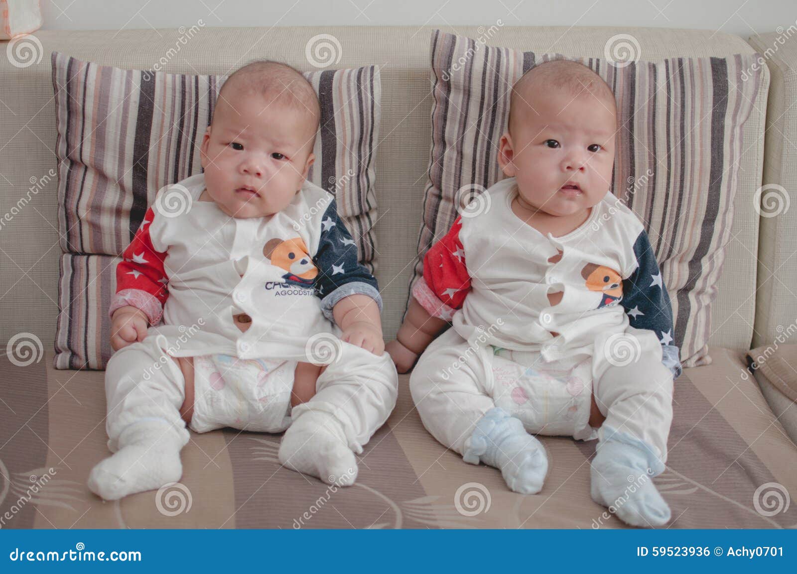 Asian twin boys stock photo. Image of company, together - 59523936