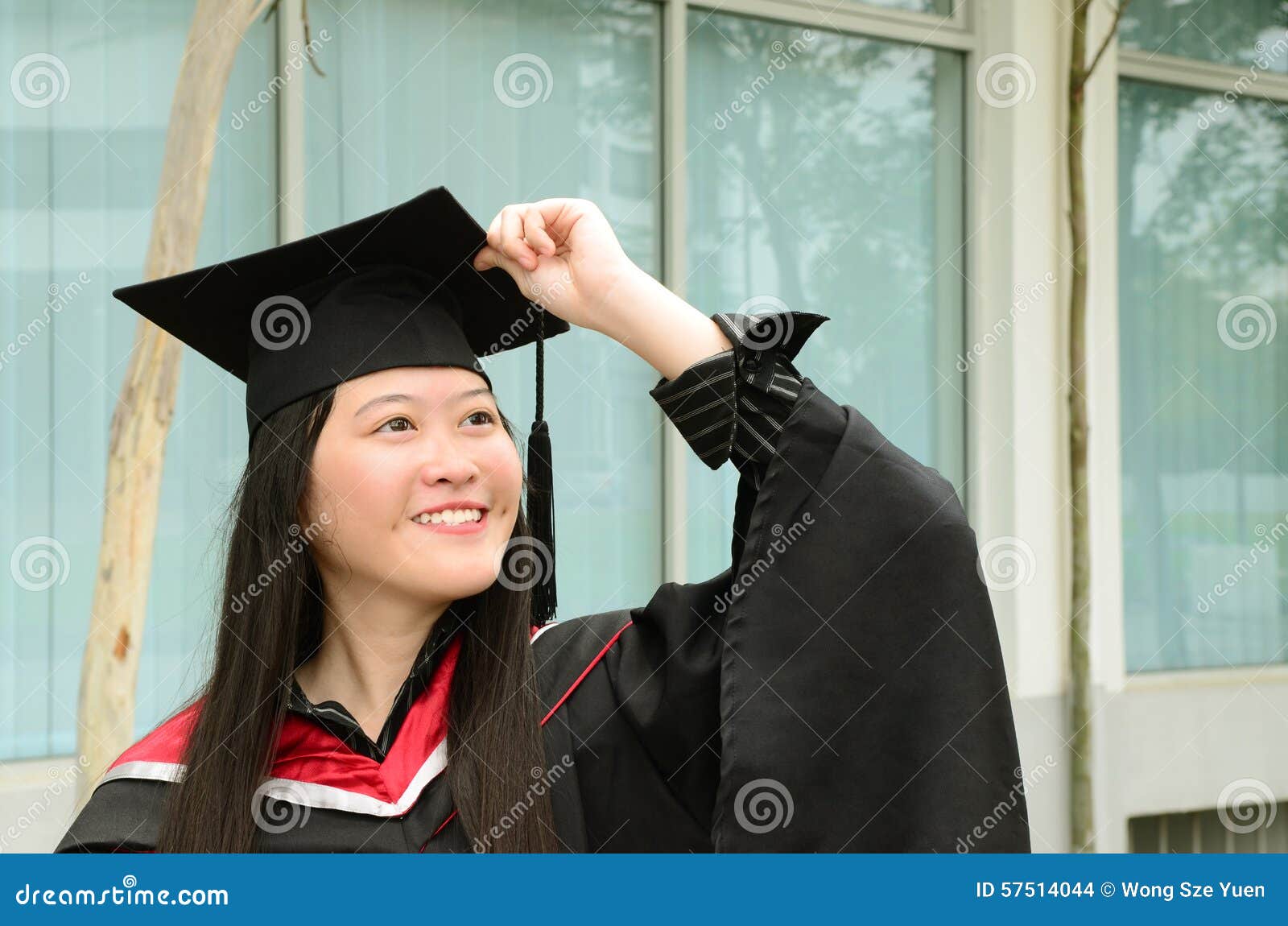 Asian university graduate stock photo. Image of gown - 57514044