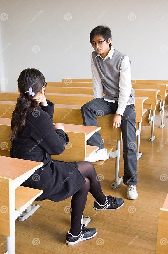 Asian university students stock photo. Image of discussion - 8647054