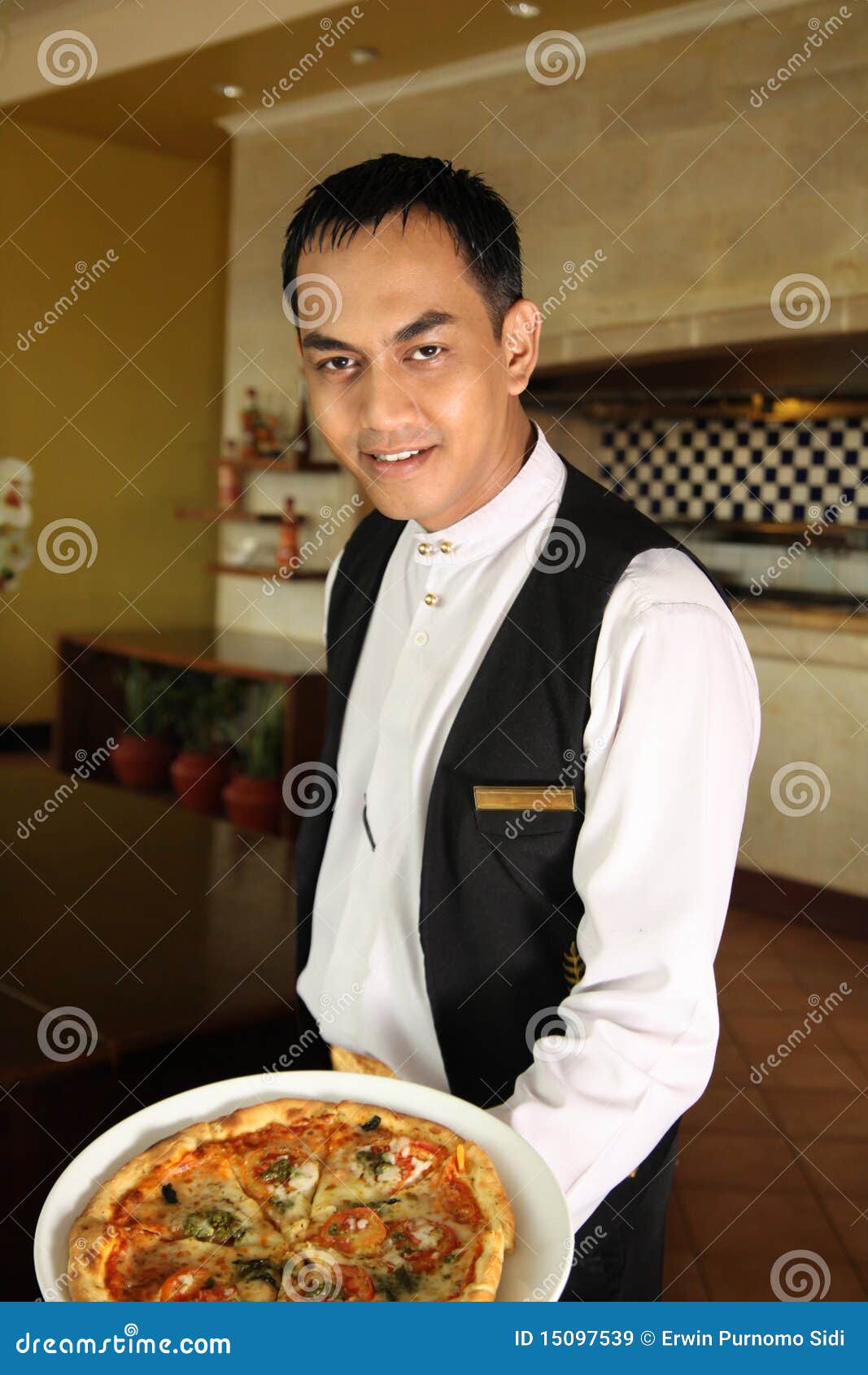 Asian waiter stock image. Image of staff, portrait, person - 15097539