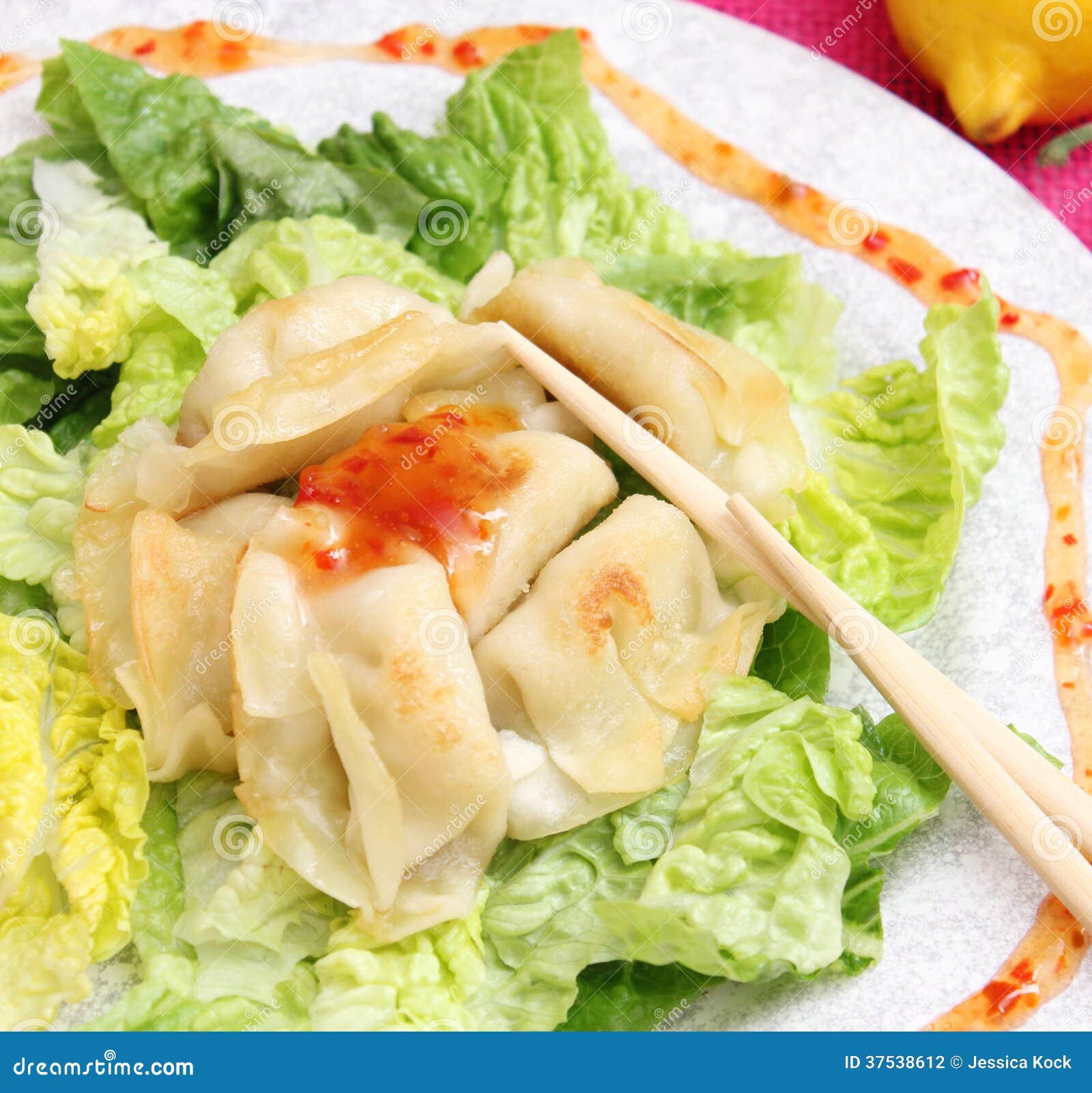 Asian wan tans stock photo. Image of sauce, freshness - 37538612