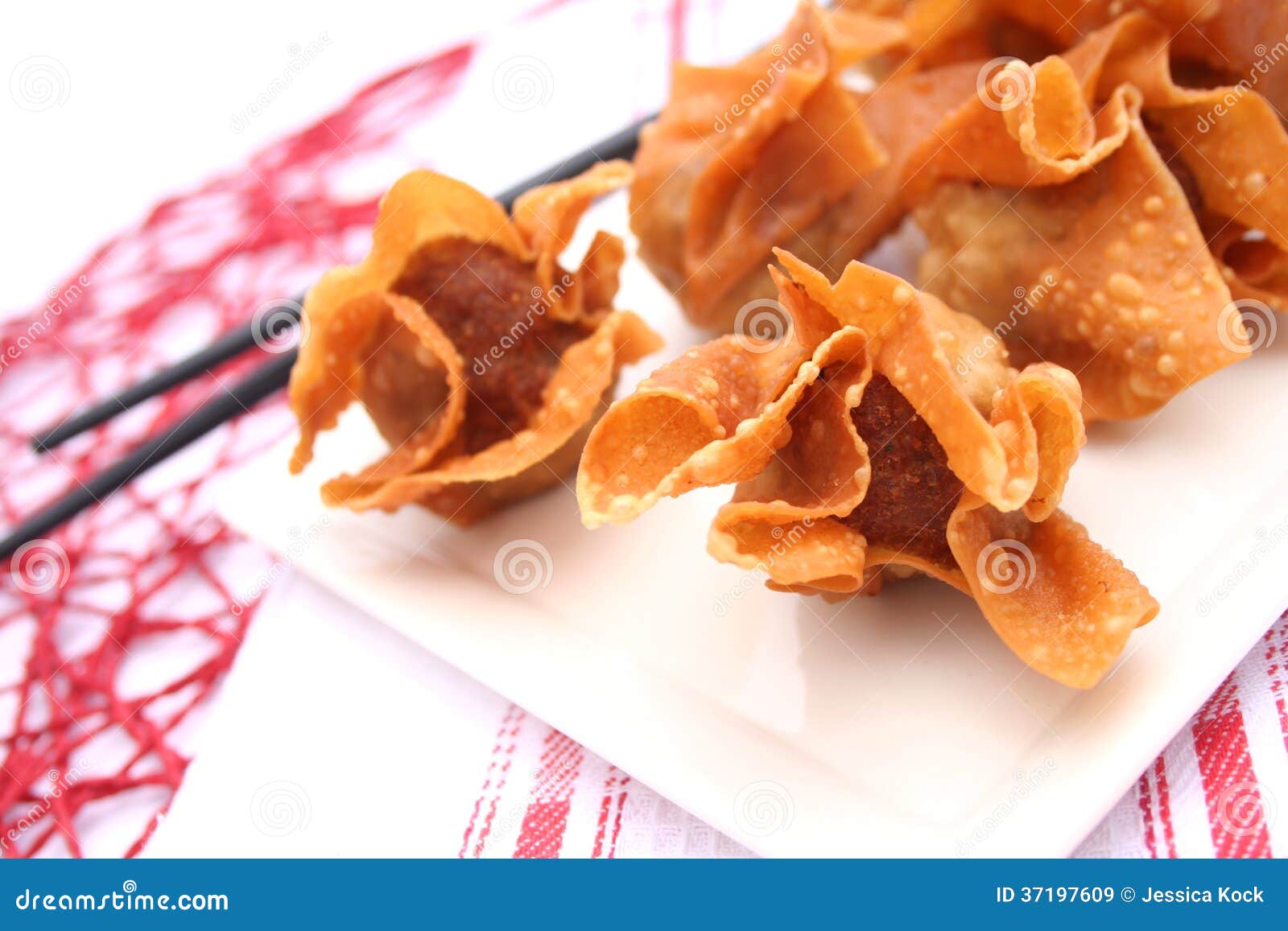 Asian wan tans stock image. Image of gourmet, freshness - 37197609