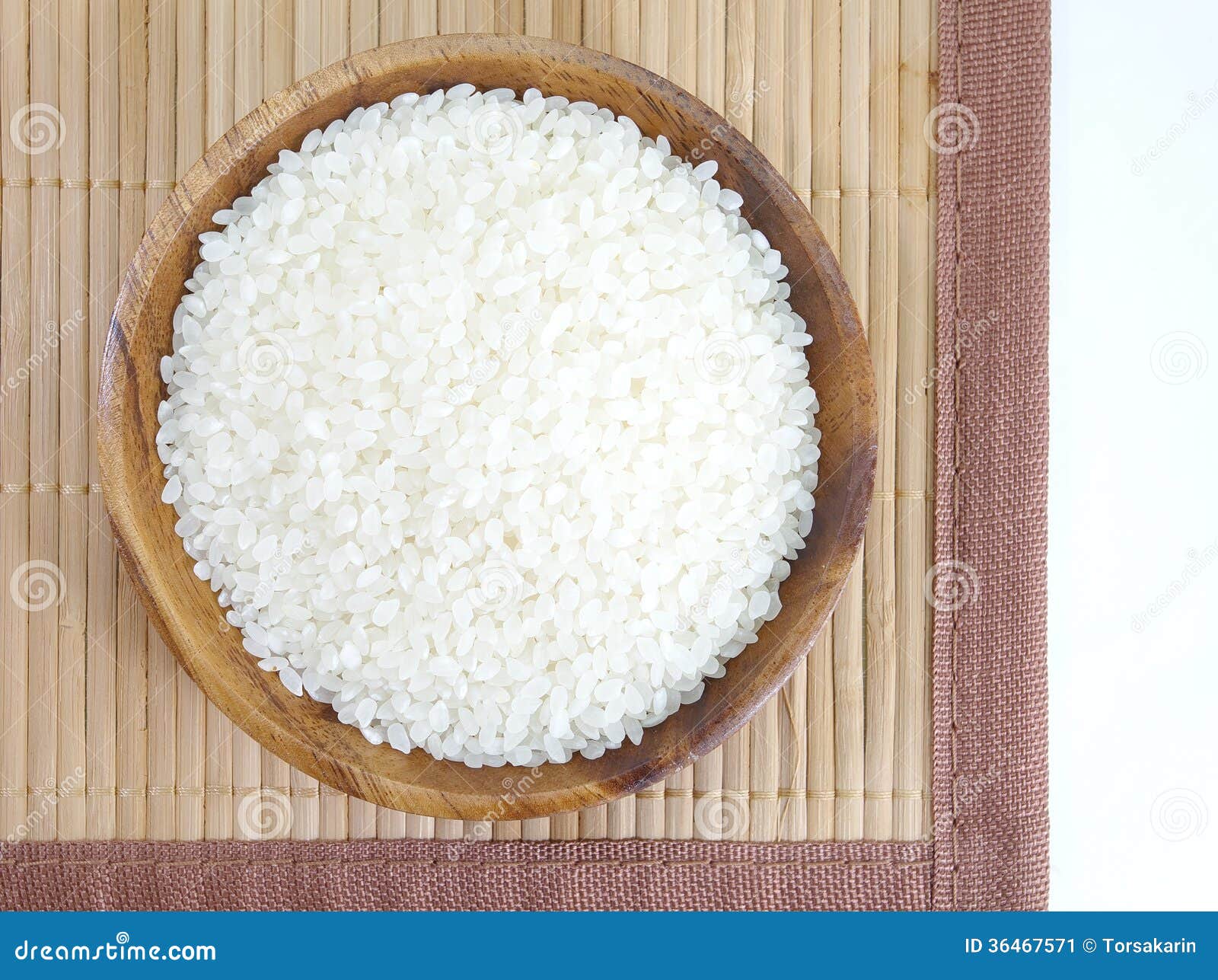 Asian White Rice or Uncooked White Rice Stock Image - Image of healthy ...
