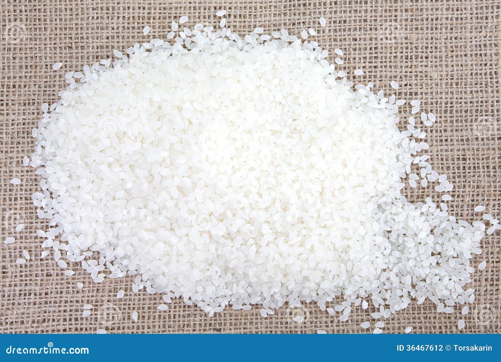 Asian White Rice or Uncooked White Rice Stock Photo - Image of ripe ...