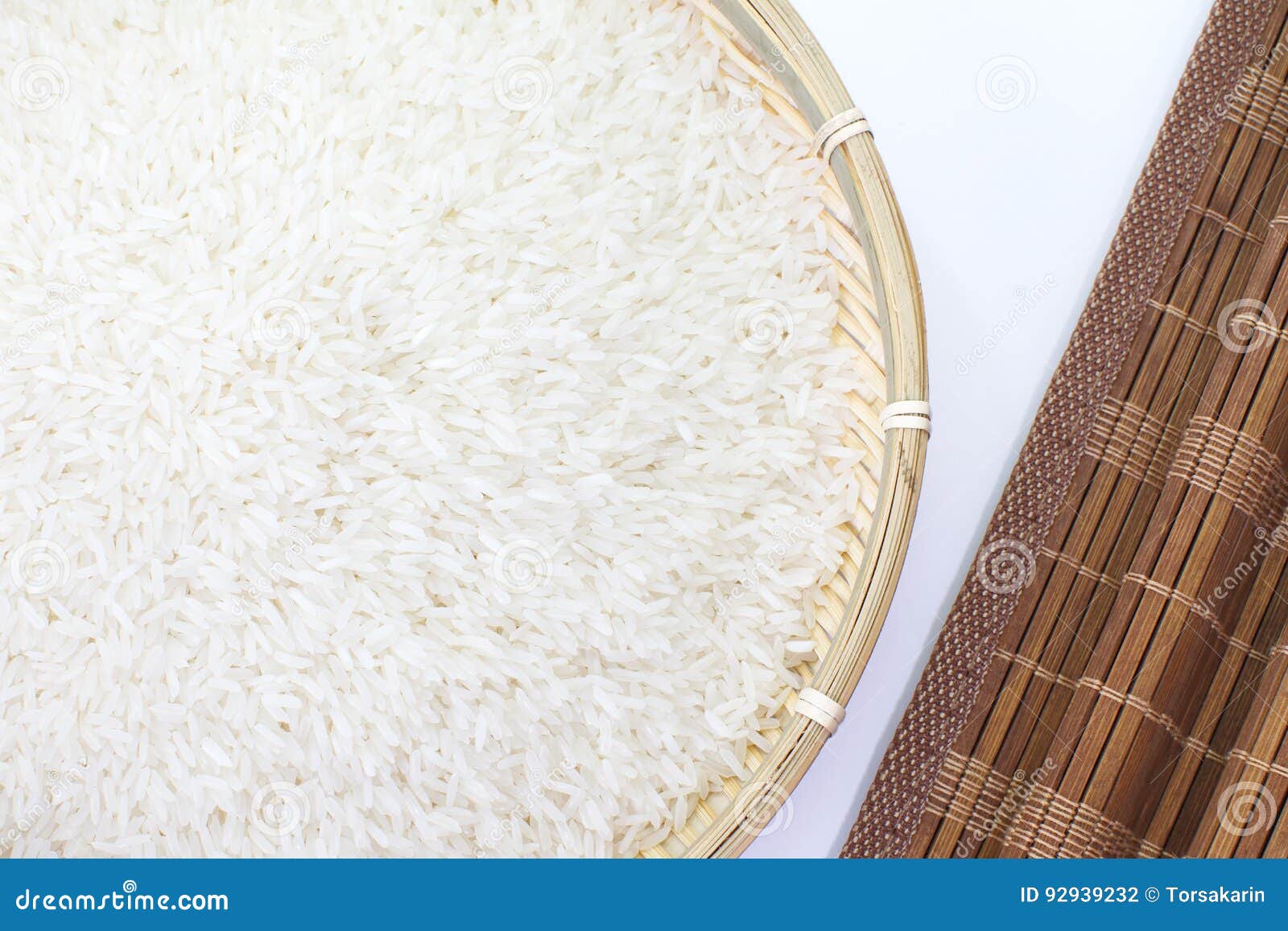 Asian White Rice or Uncooked White Rice Stock Photo - Image of grain ...