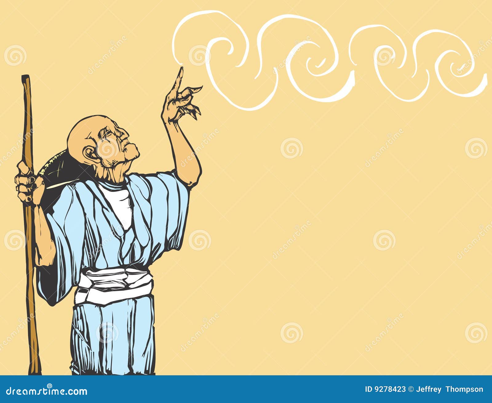 Asian Wizard stock vector. Illustration of expression - 9278423