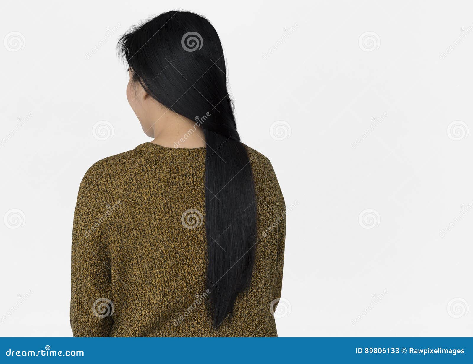 Asian Woman Back View Concept Stock Image - Image of hair, lady: 89806133