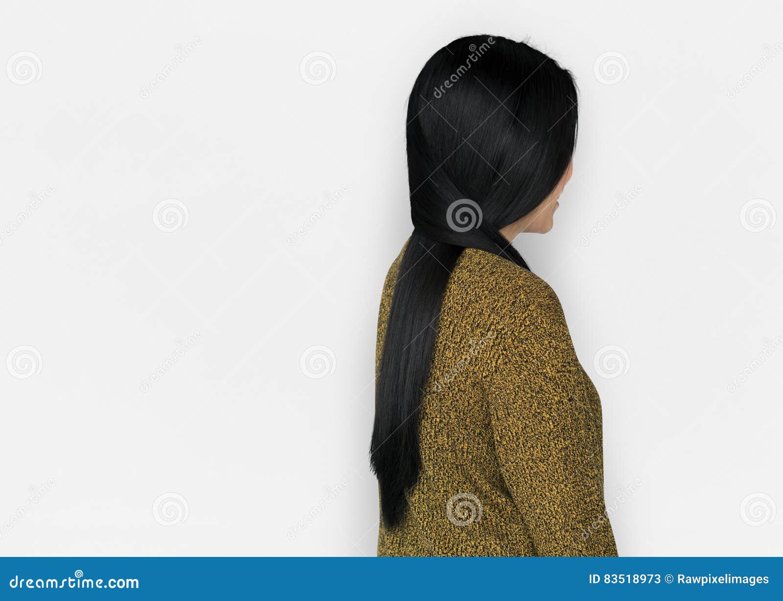 Asian Woman Back View Concept Stock Image - Image of asian, background ...
