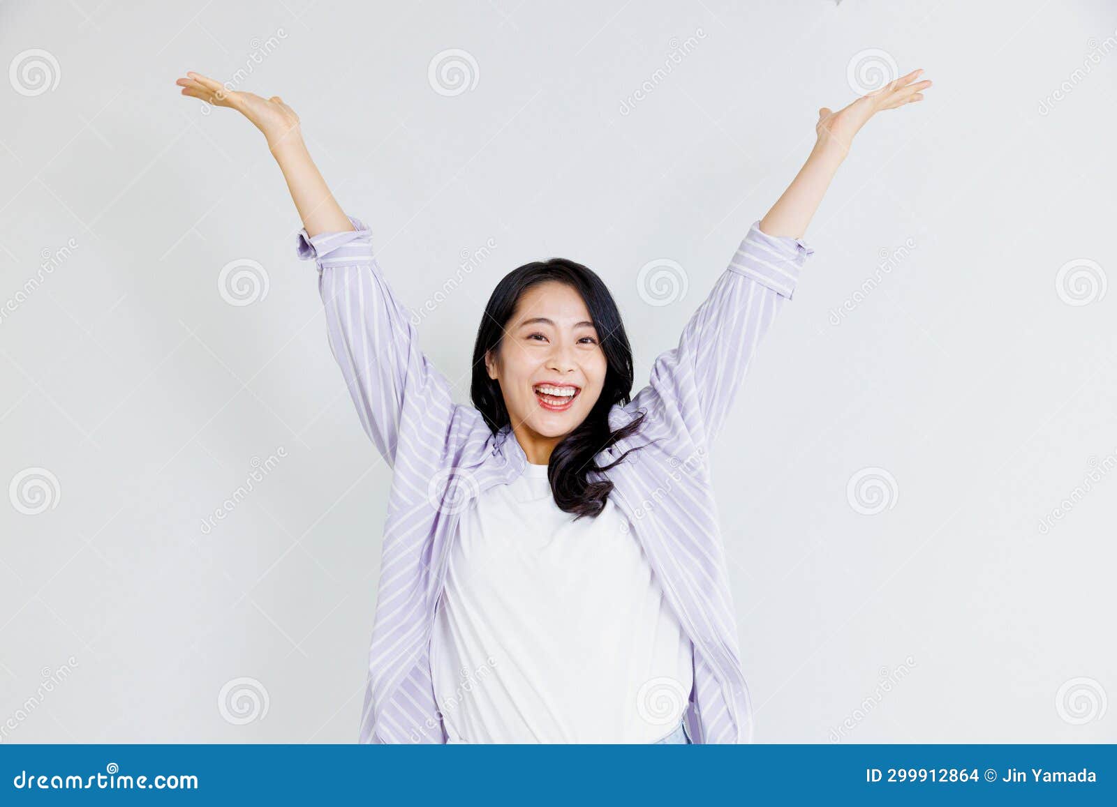 With cheering pose stock photo. Image of indoors, shirt - 299912864