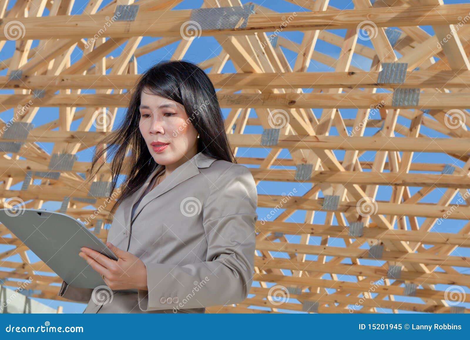 Asian Woman contractor stock image. Image of remodeling - 15201945