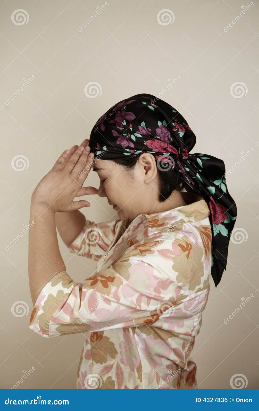 Asian Woman in Deep Thought Stock Photo - Image of oriental, girl: 4327836