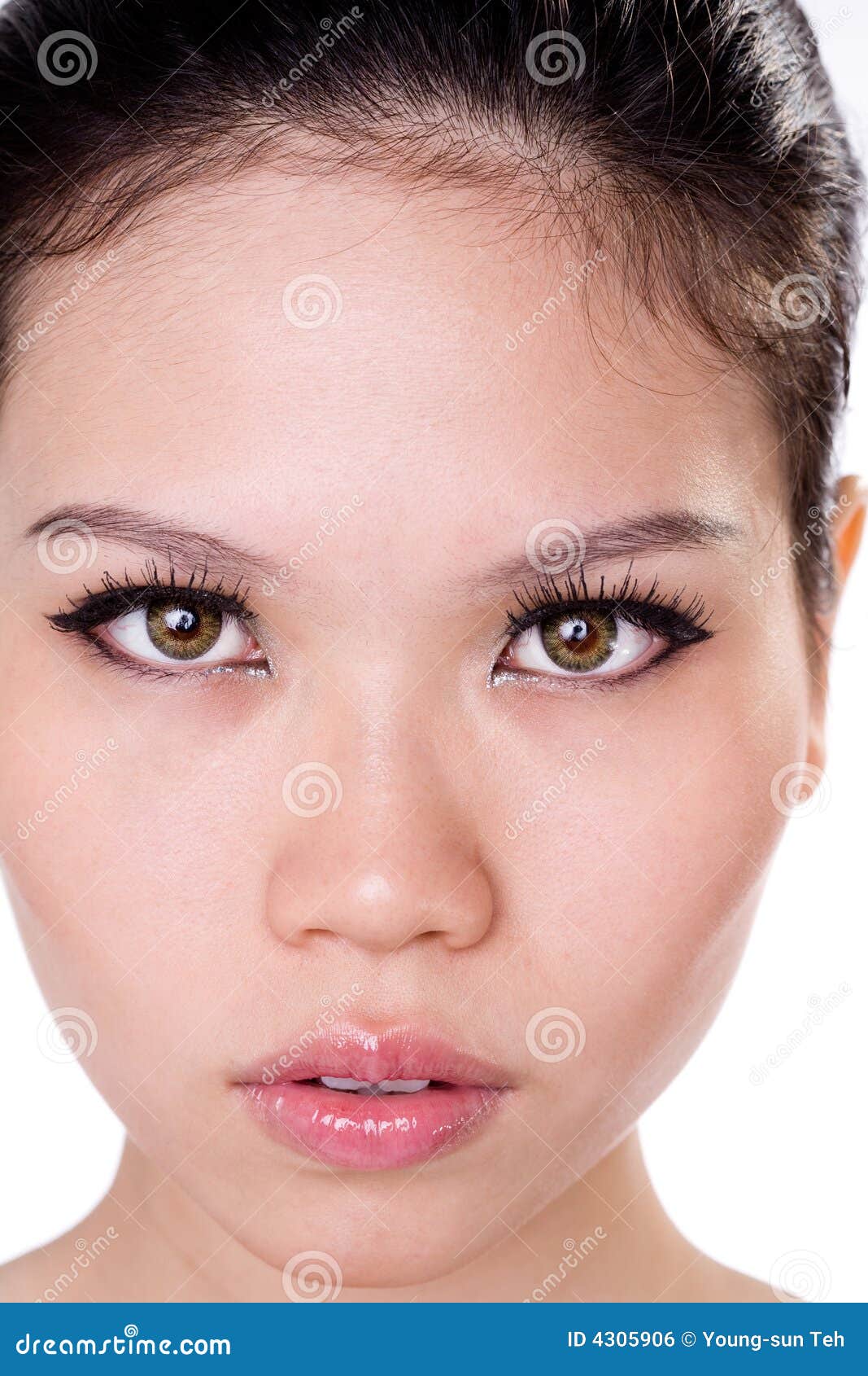 Asian woman face stock photo. Image of intelligence, elegance - 4305906