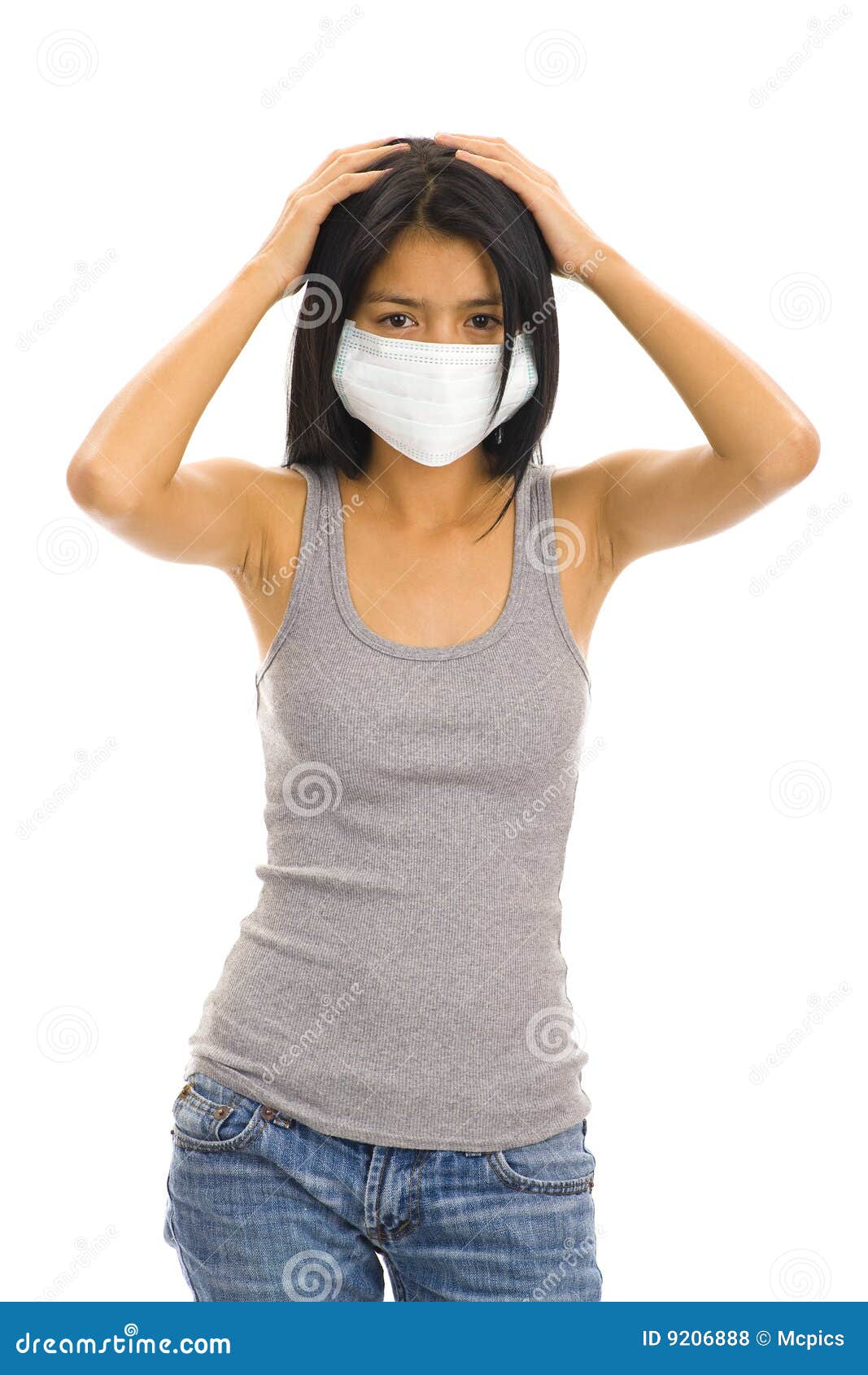 Asian woman with face mask stock photo. Image of pandemic - 9206888
