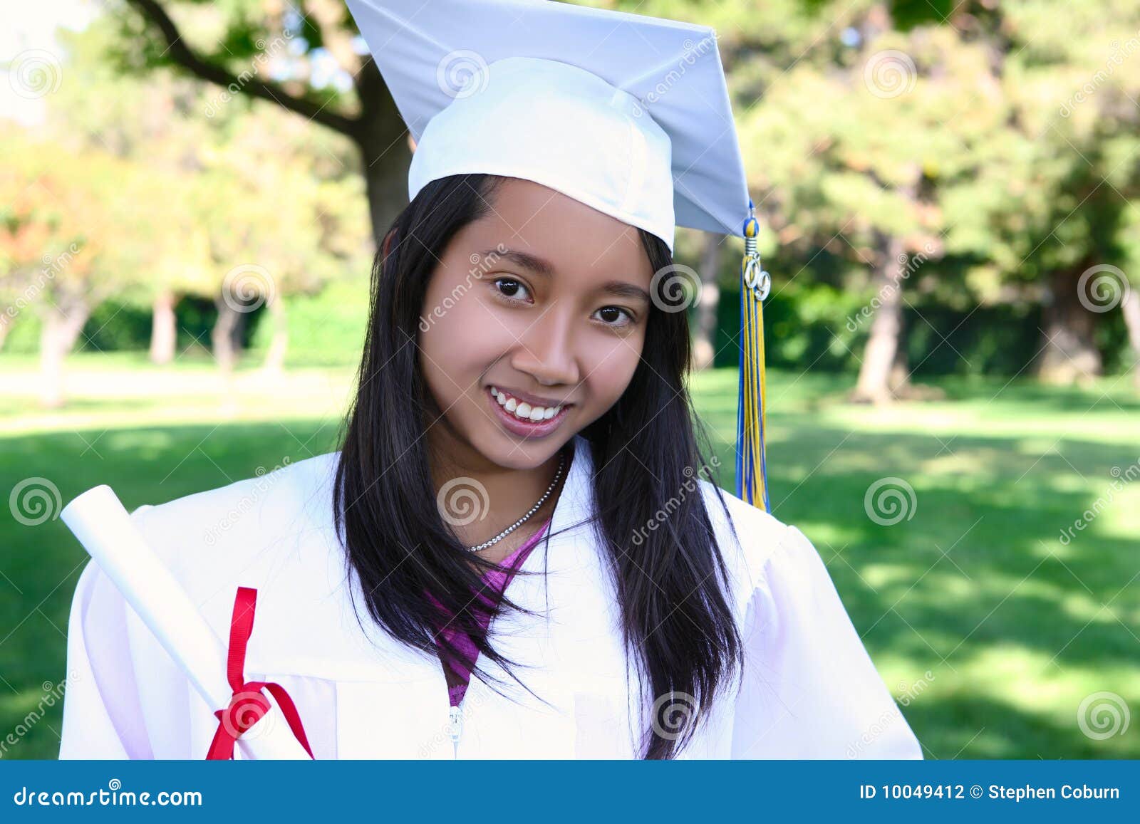 Asian Woman at Graduation stock photo. Image of outside - 10049412
