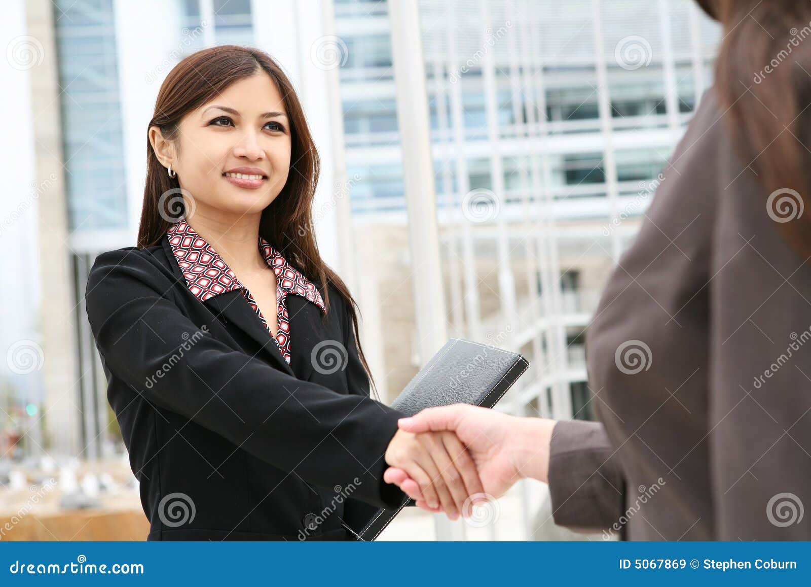 Asian Woman Handshake stock image. Image of asian, broker - 5067869