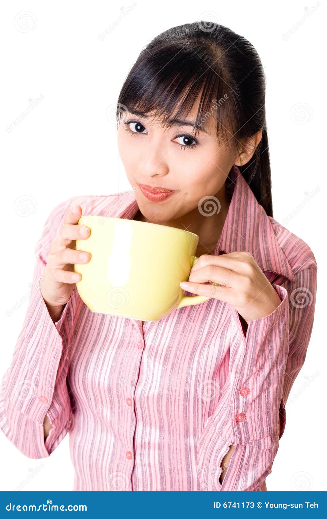 Asian Woman Have a Teabreak Stock Image - Image of japanese, lovely ...