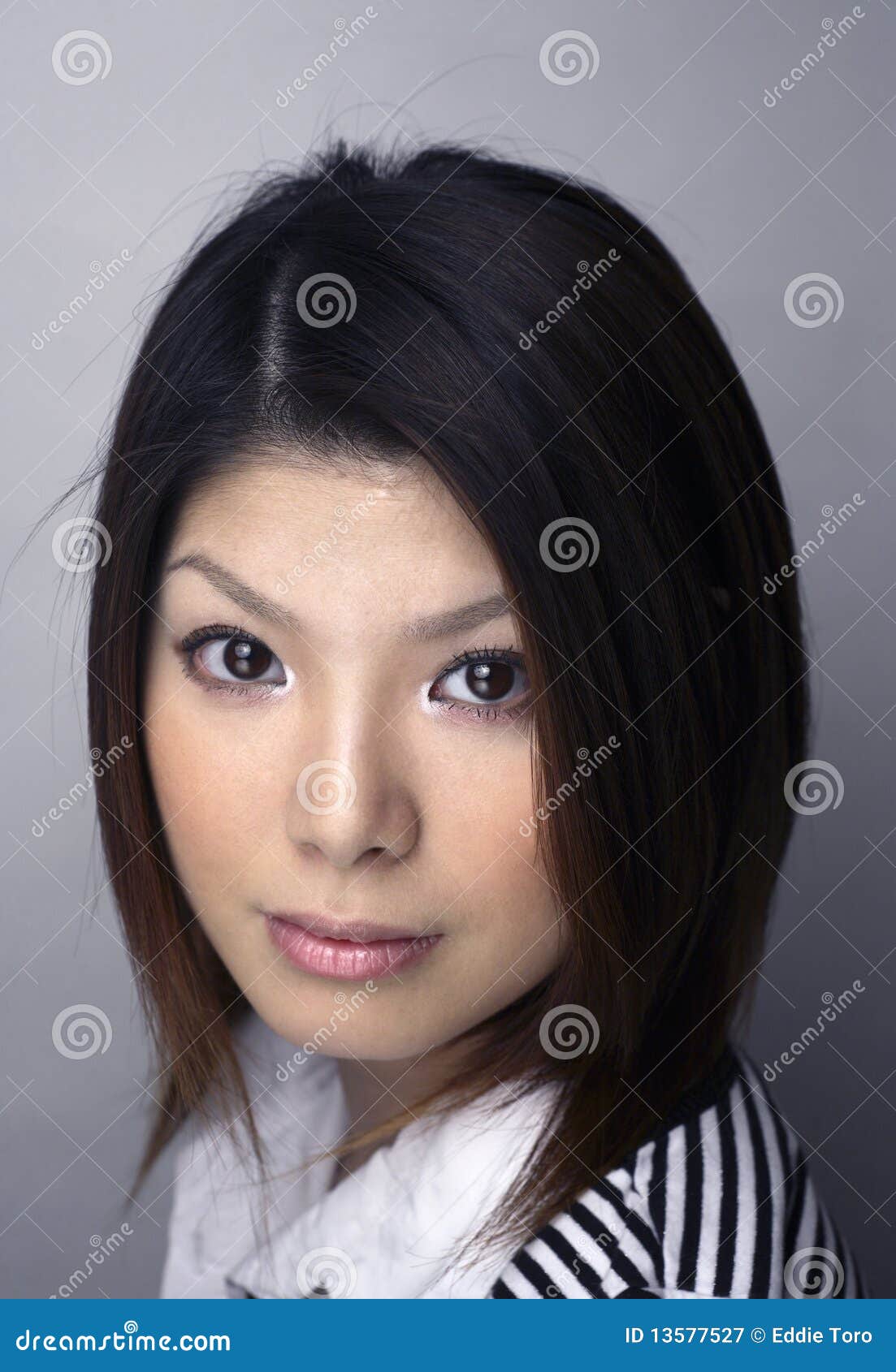Asian woman headshot stock image. Image of girl, indoors - 13577527