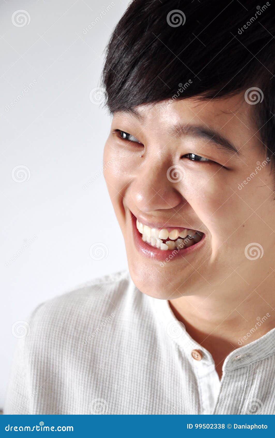 Asian Woman Laughing with Happy Face Stock Photo - Image of head ...