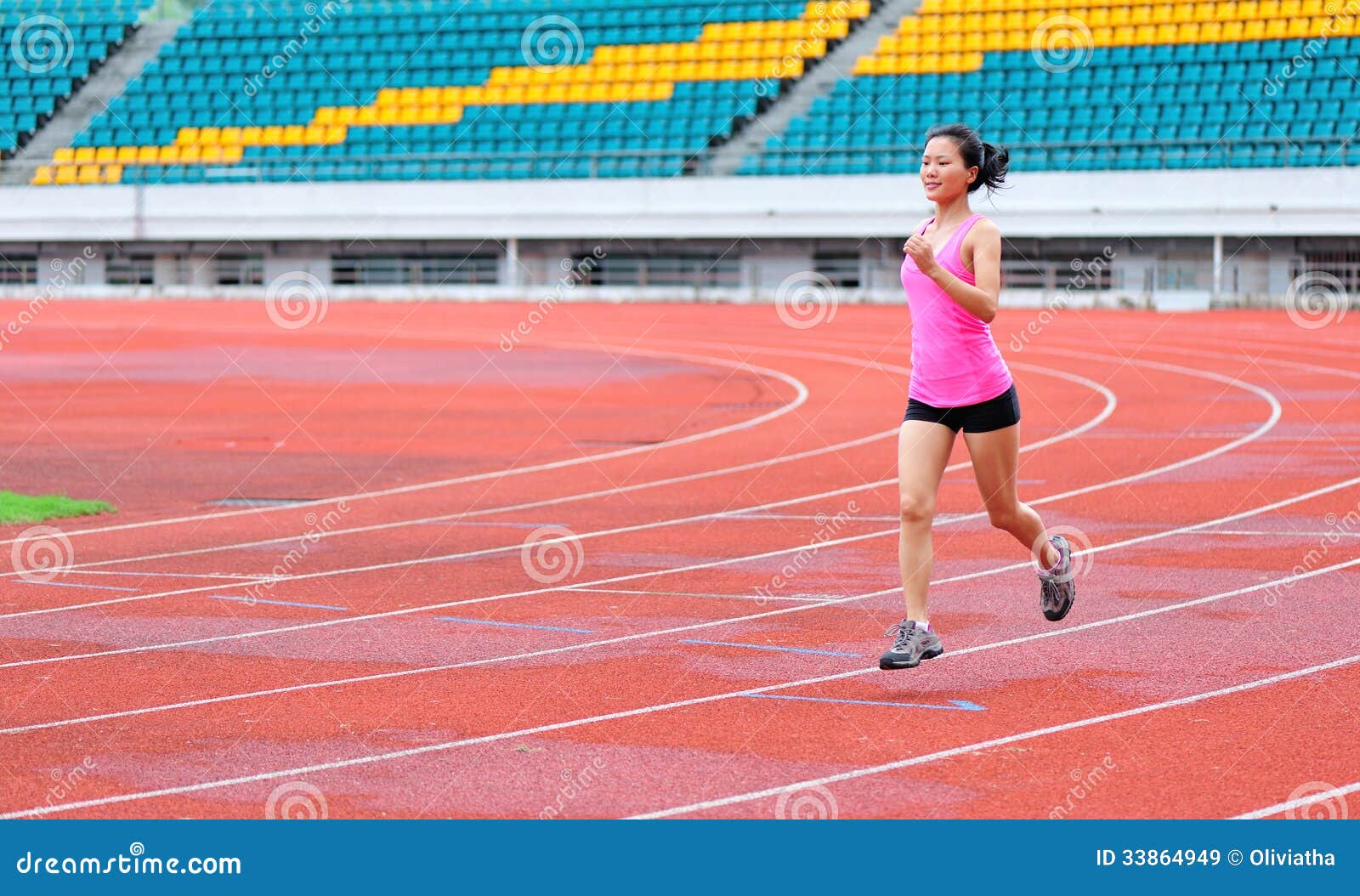 Asian woman runner running stock image. Image of healthy - 33864949