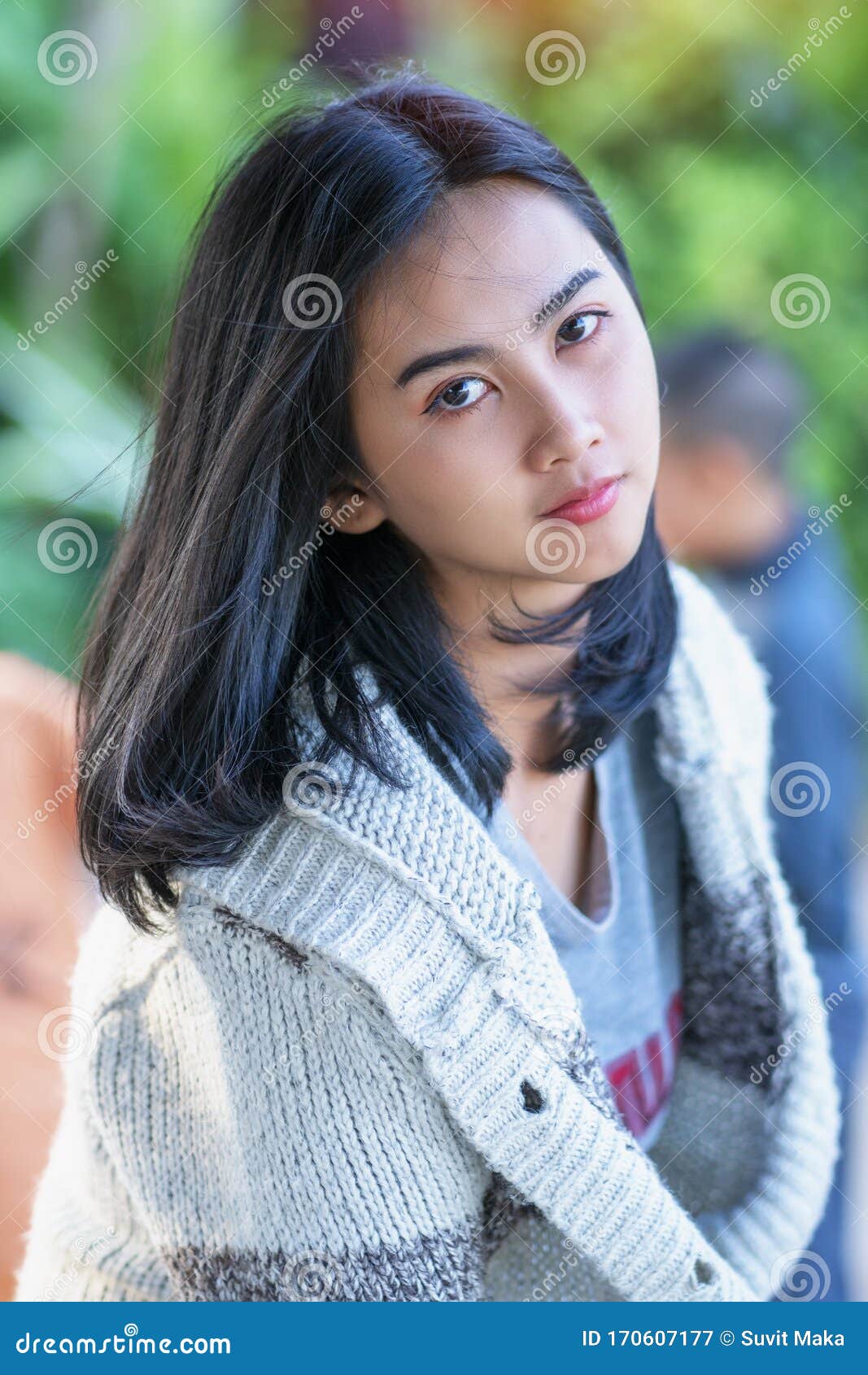 Sad Asian Woman Expresses Eyesight Stock Image - Image of beauty ...