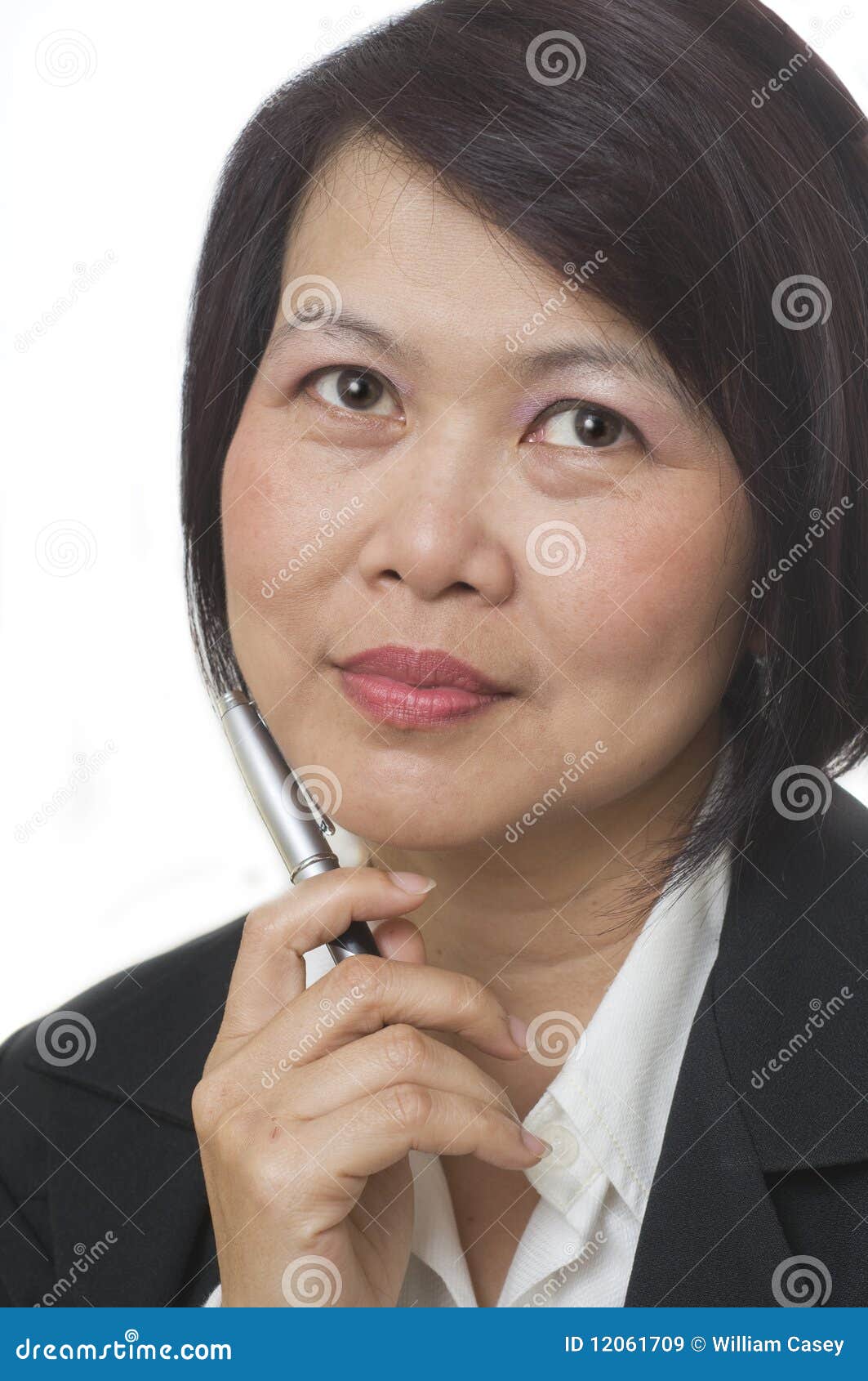 Asian woman thinking stock image. Image of woman, photograph - 12061709