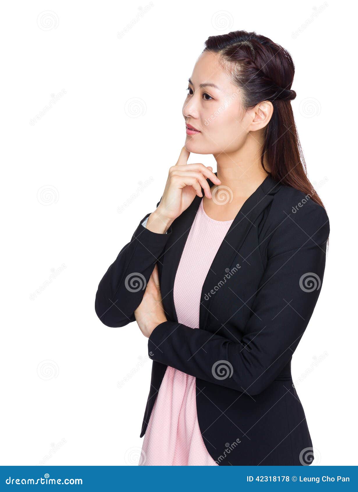 Asian woman thinking stock photo. Image of manager, entrepreneur - 42318178