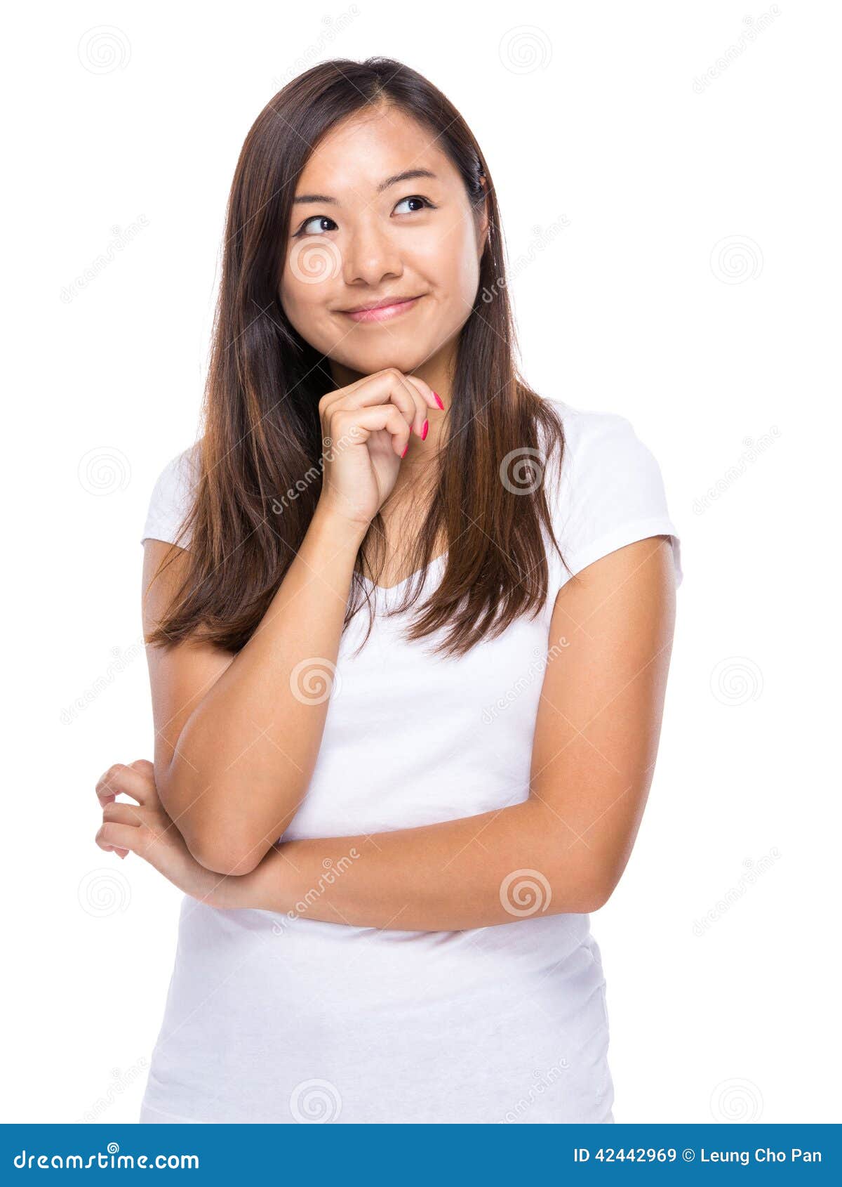 Asian woman thinking stock image. Image of face, healthy - 42442969