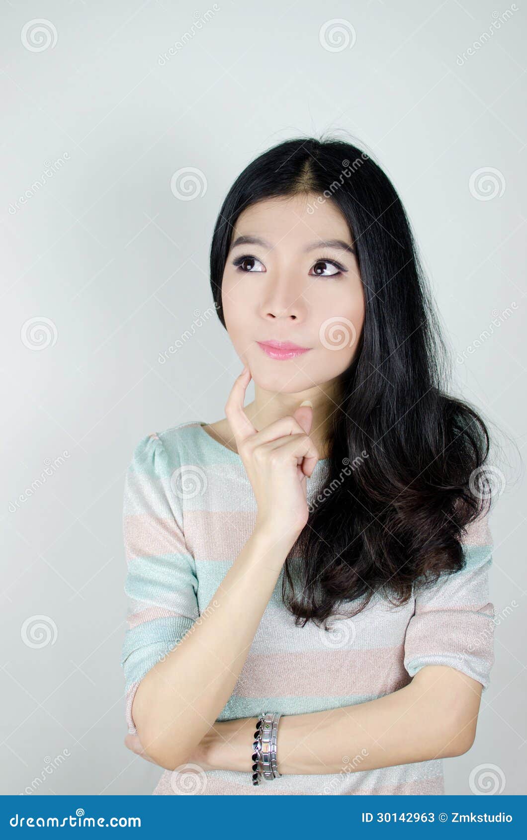 Asian woman thinking stock image. Image of search, positive - 30142963