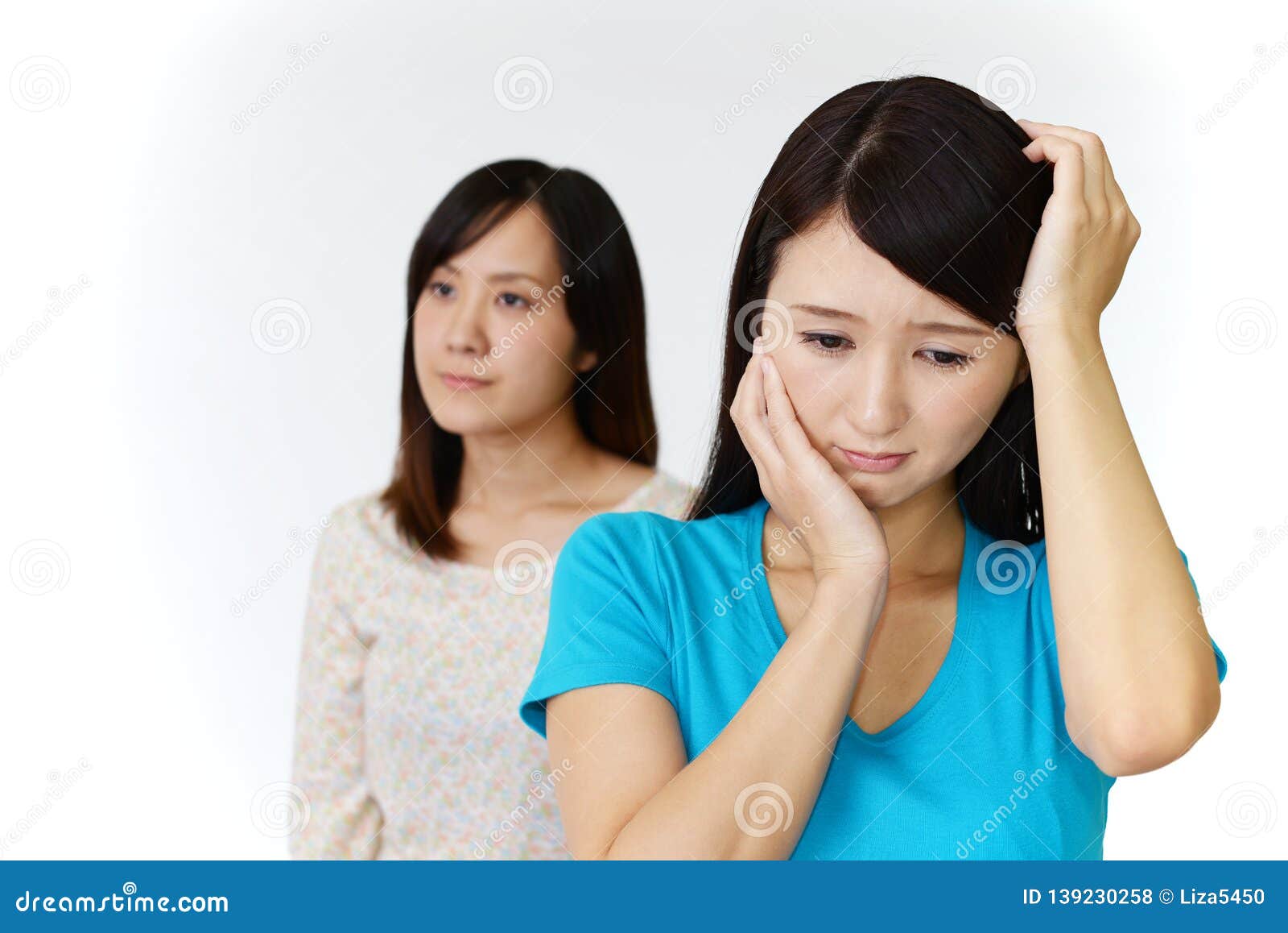 Disappointed Asian women stock photo. Image of lugubrious - 139230258