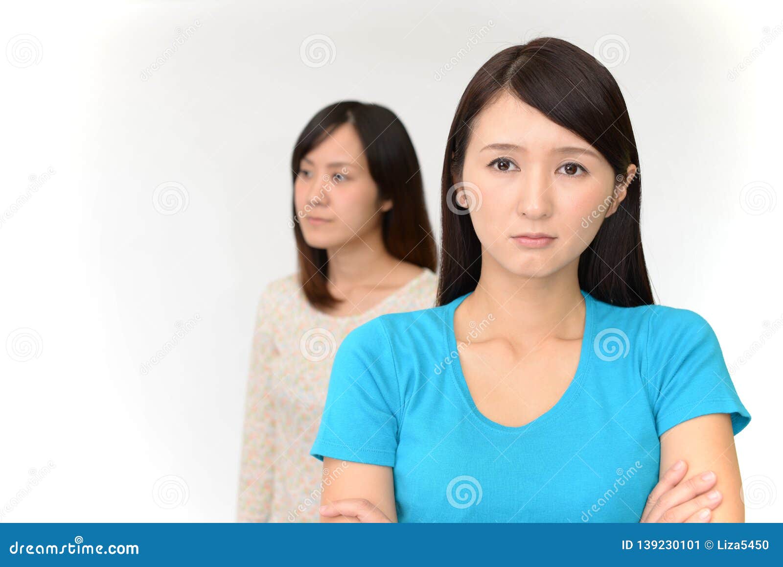 Uneasy Asian women stock image. Image of frustration - 139230101