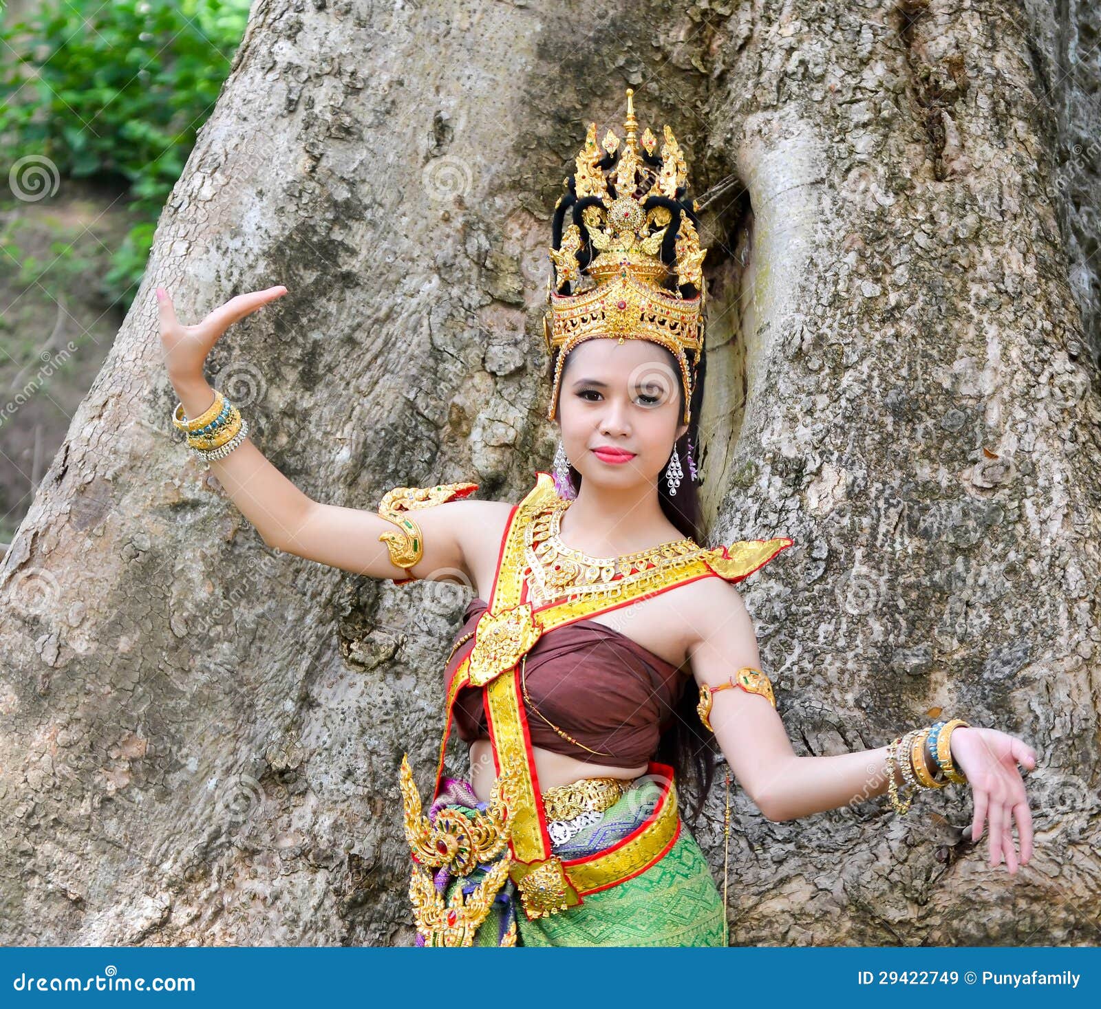 Asian Women in Traditional Costume Stock Image - Image of religion ...