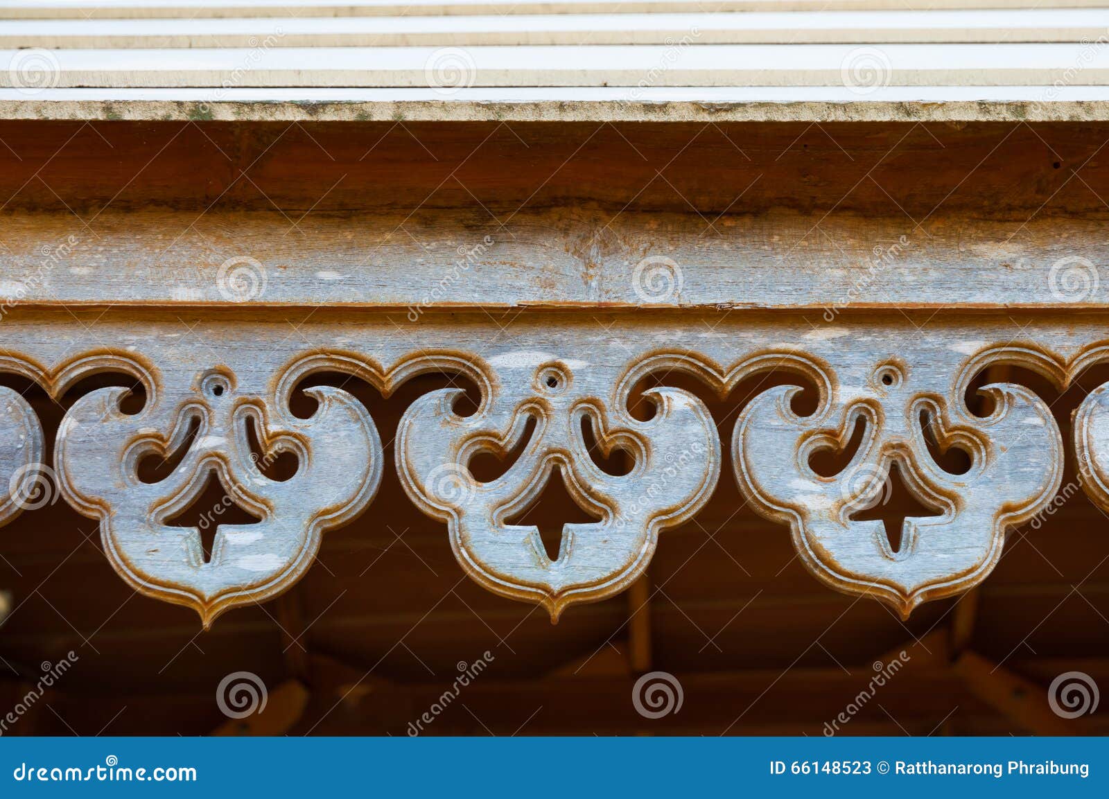 Asian Wooden Craft Work Decoration Stock Image - Image of sculpture ...