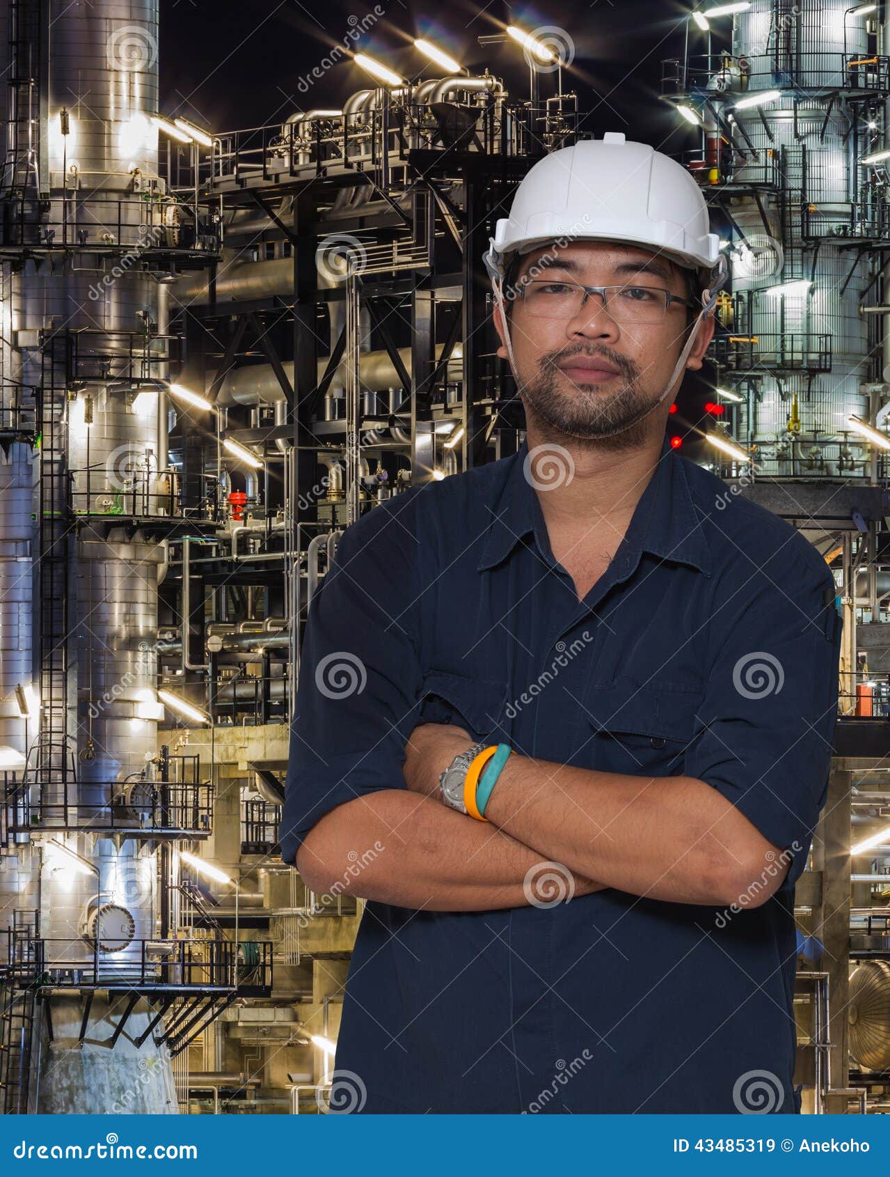 Asian worker stock image. Image of chimney, factory, fuel - 43485319